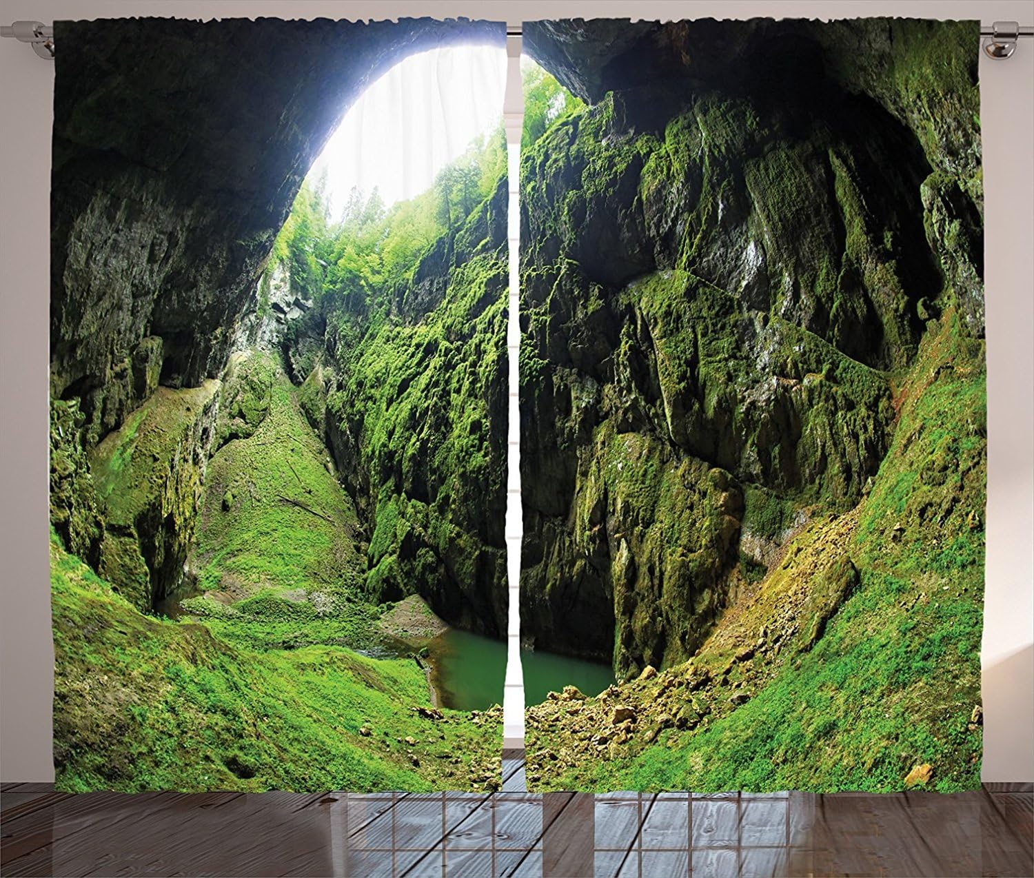 Amazon.com: sophiehome Natural Cave Decorations Curtains 2 Panel Set ...