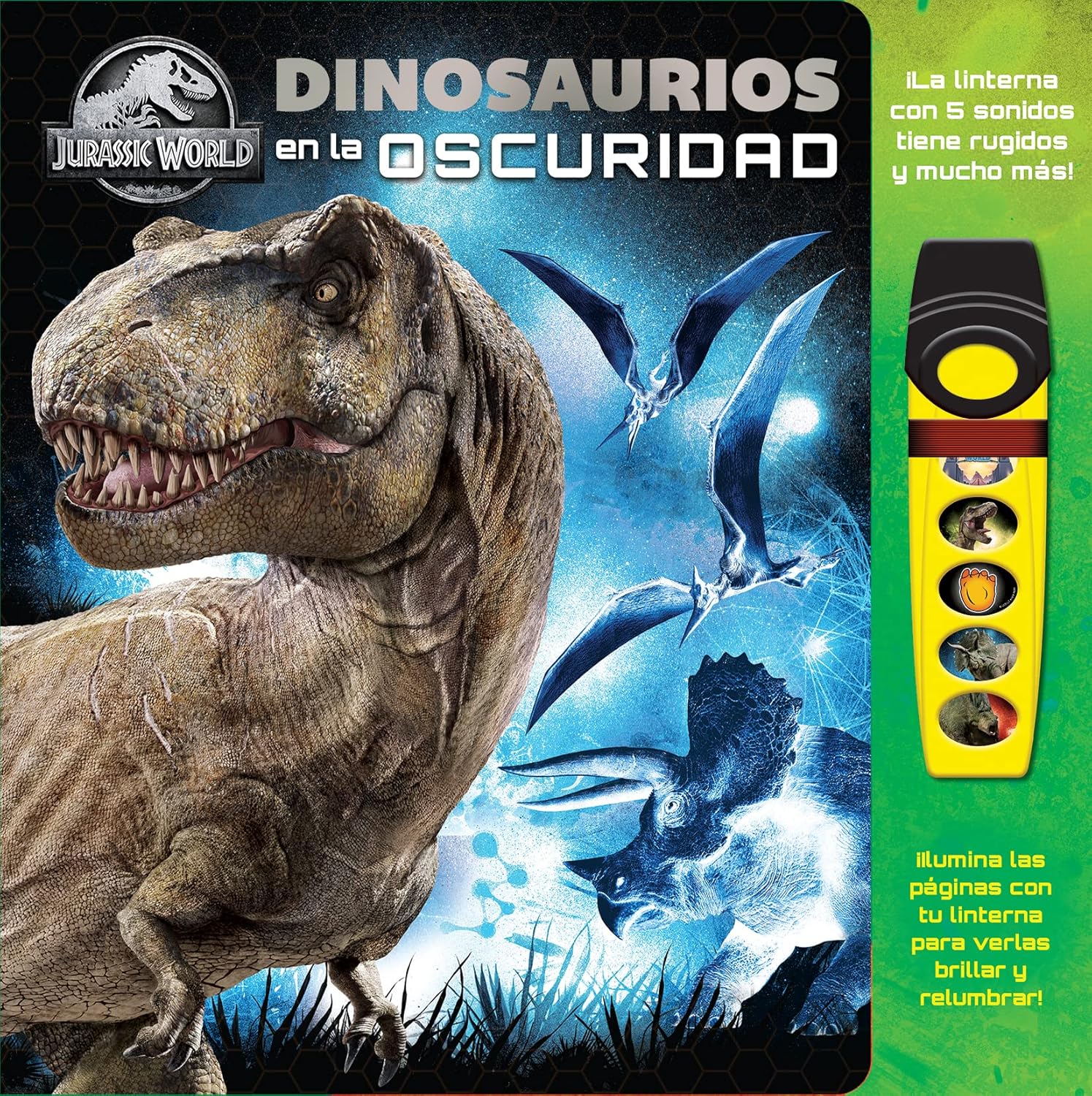 Amazon.com: DINOSAURIOS EN LA OSCURIDAD. JURASSIC WORLD GLOW FAB ...