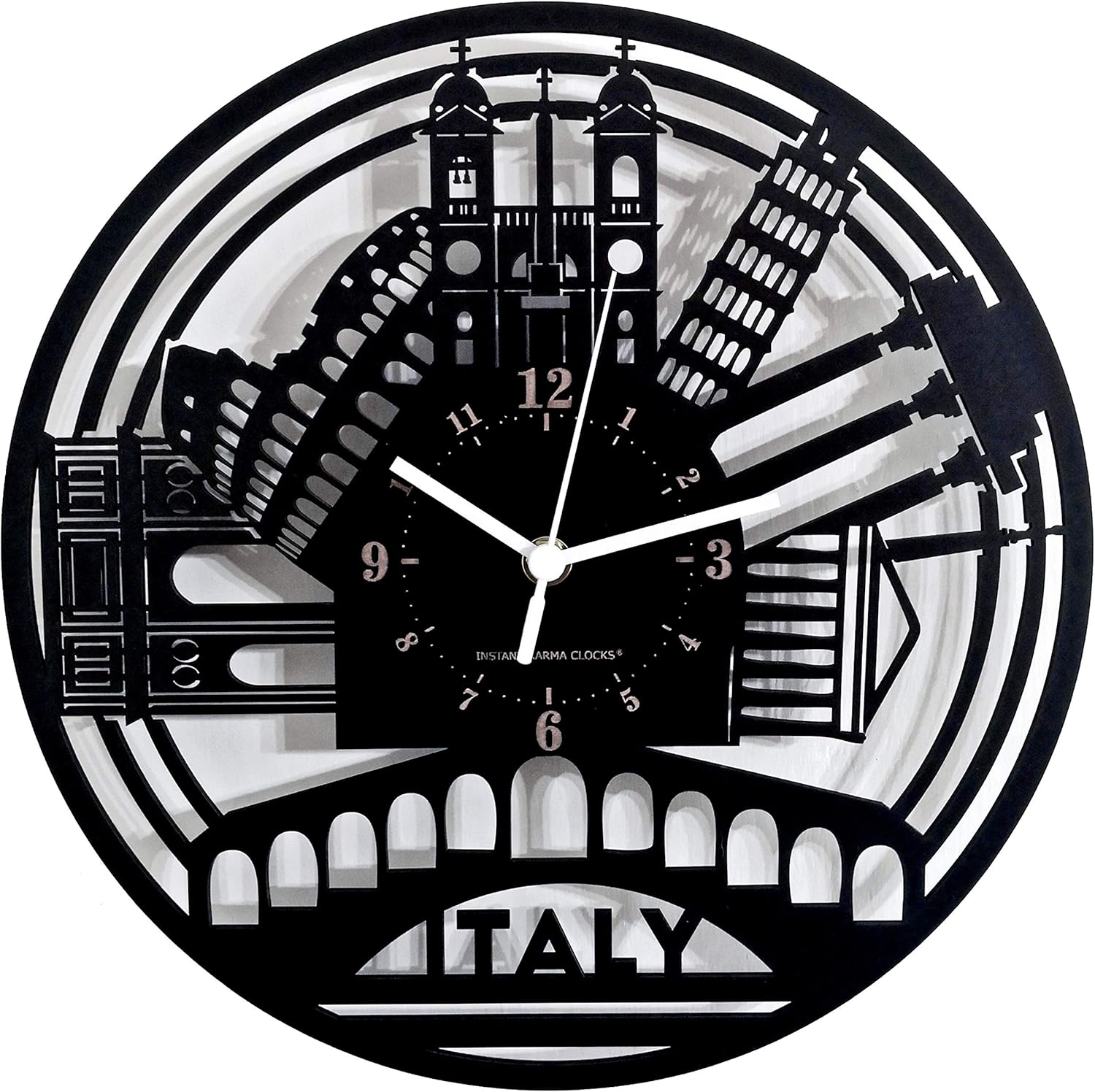INSTANT KARMA CLOCKS Wall Clock Italy Tour Monuments Travel Agency ...