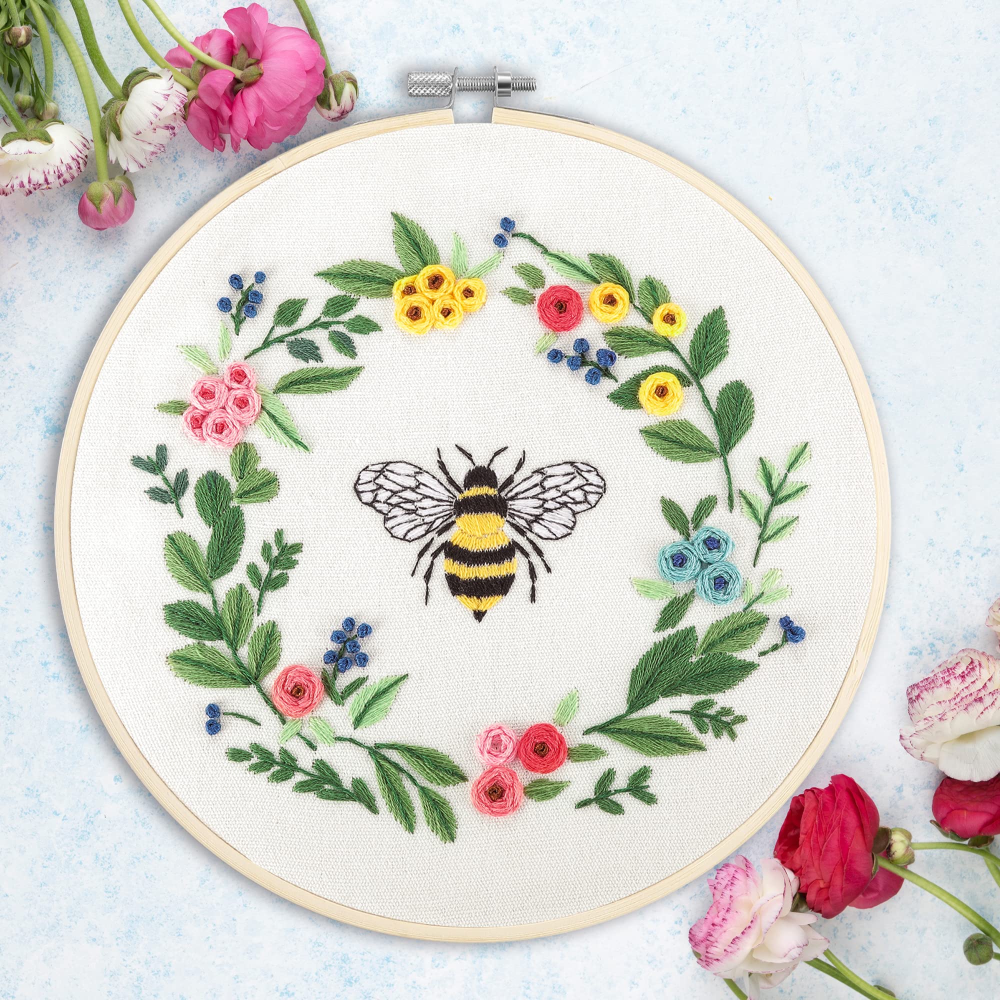 Snapklik.com : 3 Sets Of Full Range Embroidery Kits For Adults, Stamped ...