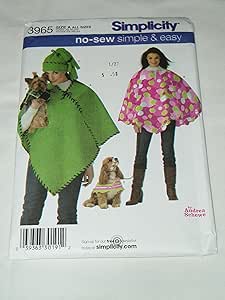 Simplicity Pattern 3965 - One Size Fits All No-Sew Easy Andrea Schewe ...