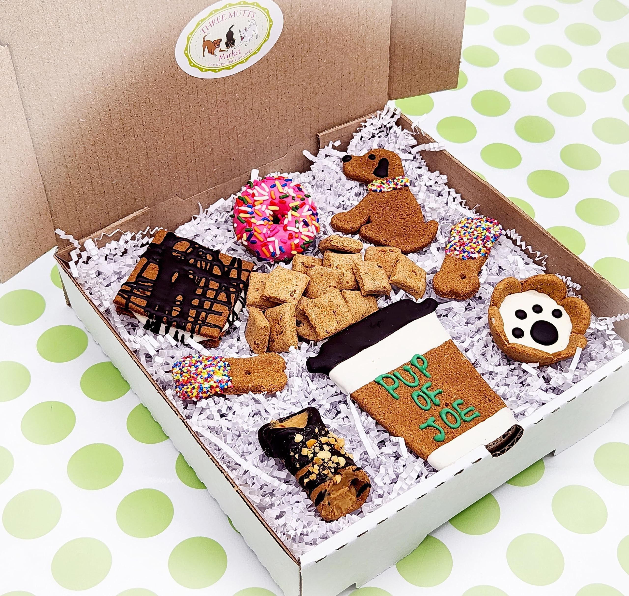 Amazon.com : Deluxe Dog Gift Box Basket with 4 Grain Free Gluten Free ...