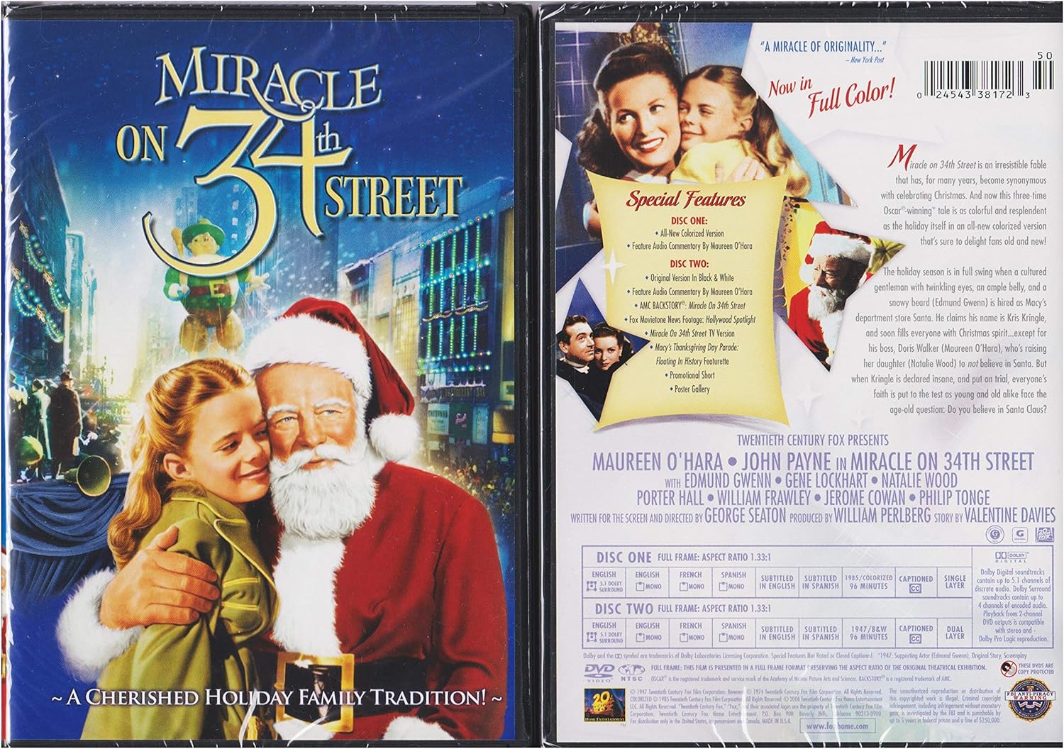 Miracle on 34th Street [DVD] [1947] [Region 1] [US Import] [NTSC ...