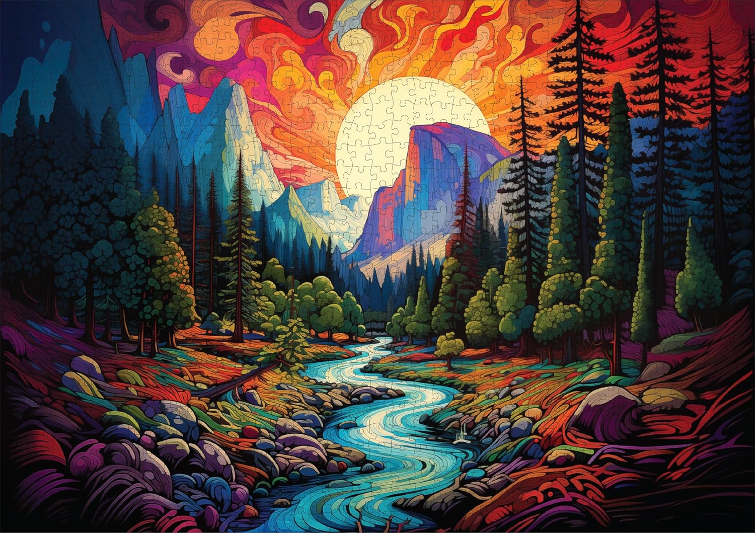 Amazon.com: 1000 Piece Puzzles for Adults, Landscape Jigsaw Puzzle ...