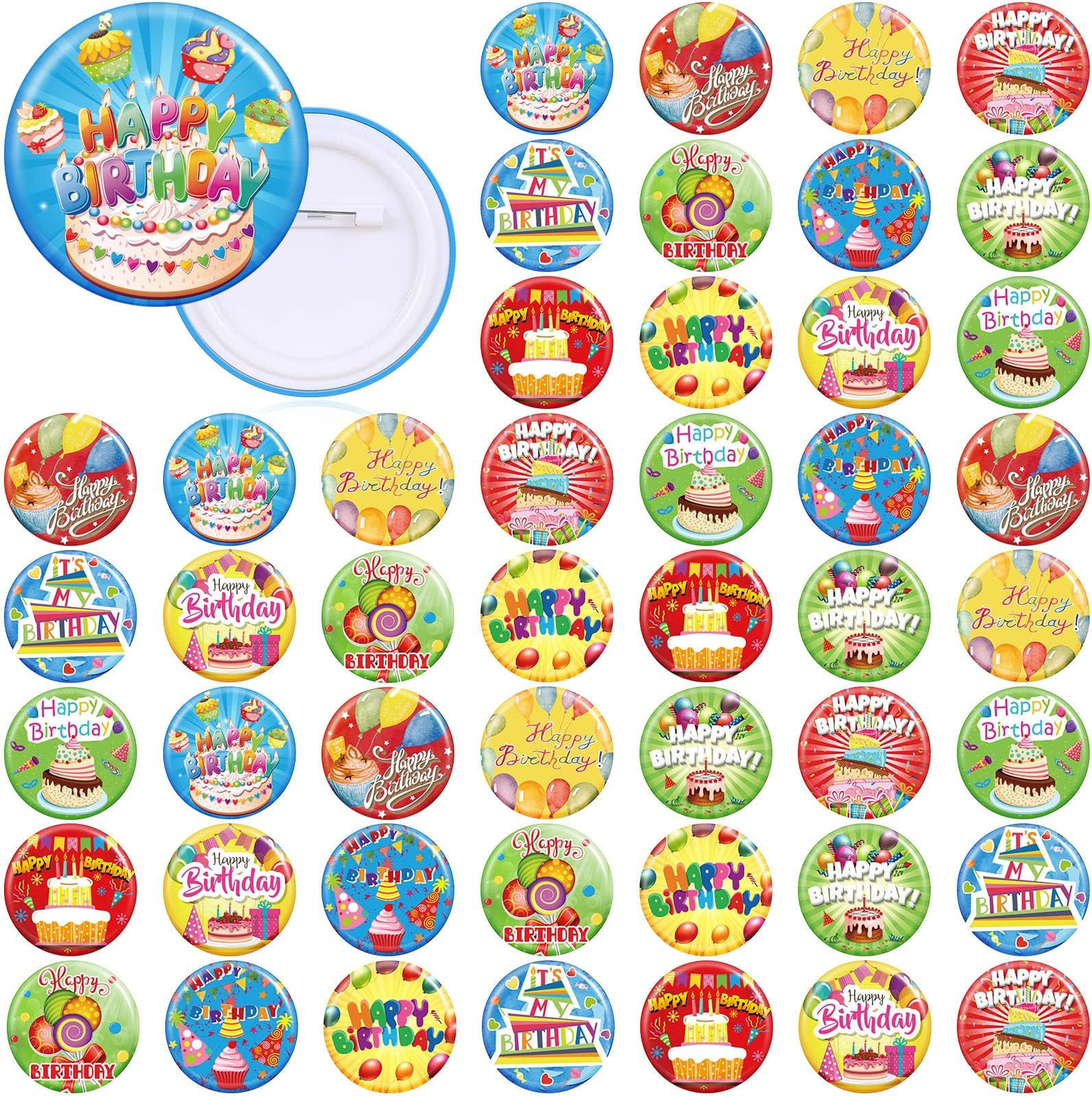 Amazon.com : Motiskyy Happy Birthday Ribbon Pin 2.95 x 6.3 Inches ...