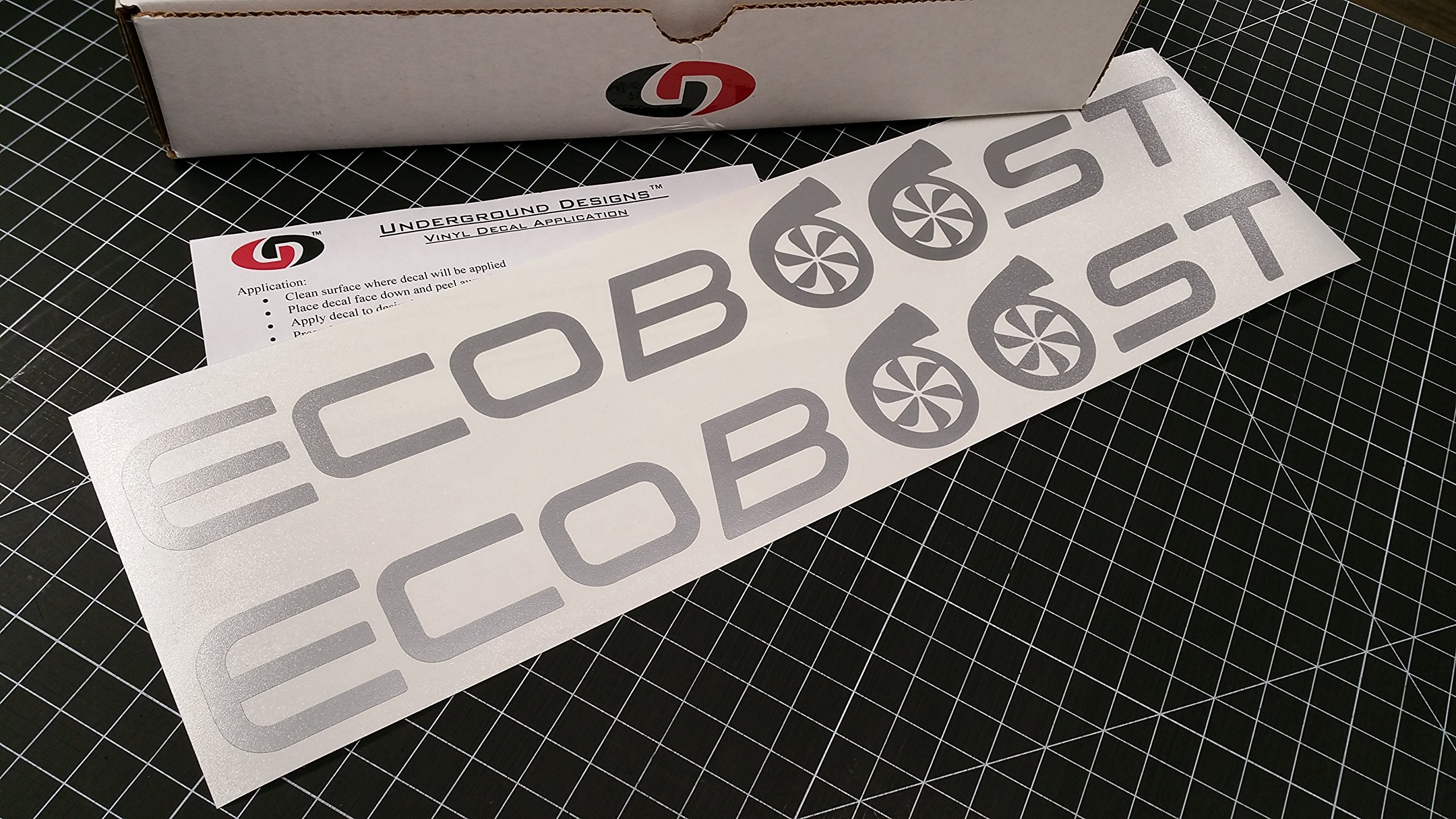 Amazon.com: UNDERGROUND DESIGNS ECOBOOST Turbo Vinyl Decals Fender ...