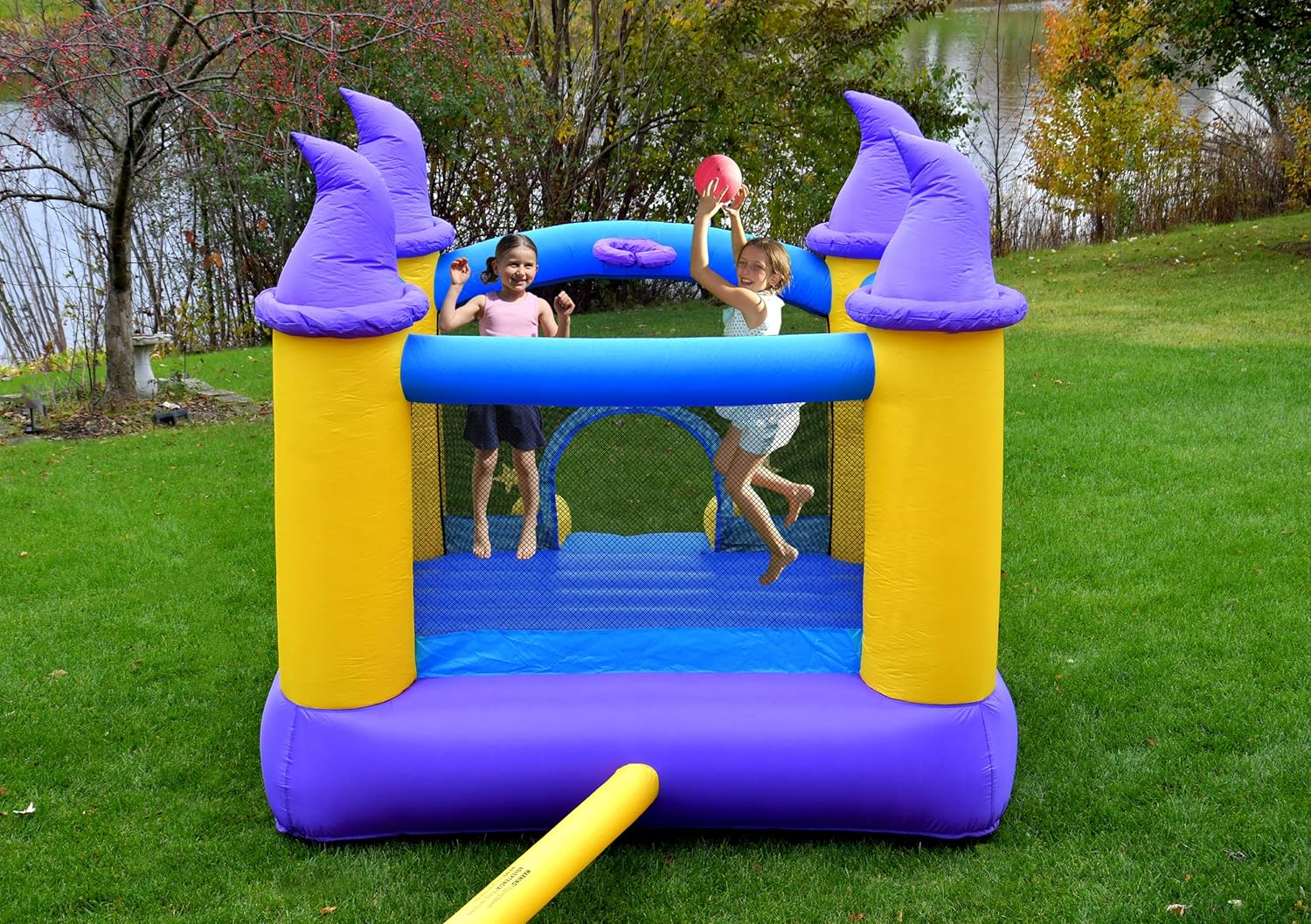 Inflatable Bounce House Bouncer Spacious Bouncing Area With Fun Slide