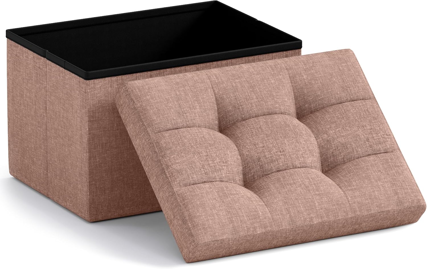 Amazon.com: Ornavo Home Small Storage Ottoman Foldable Collapsible ...