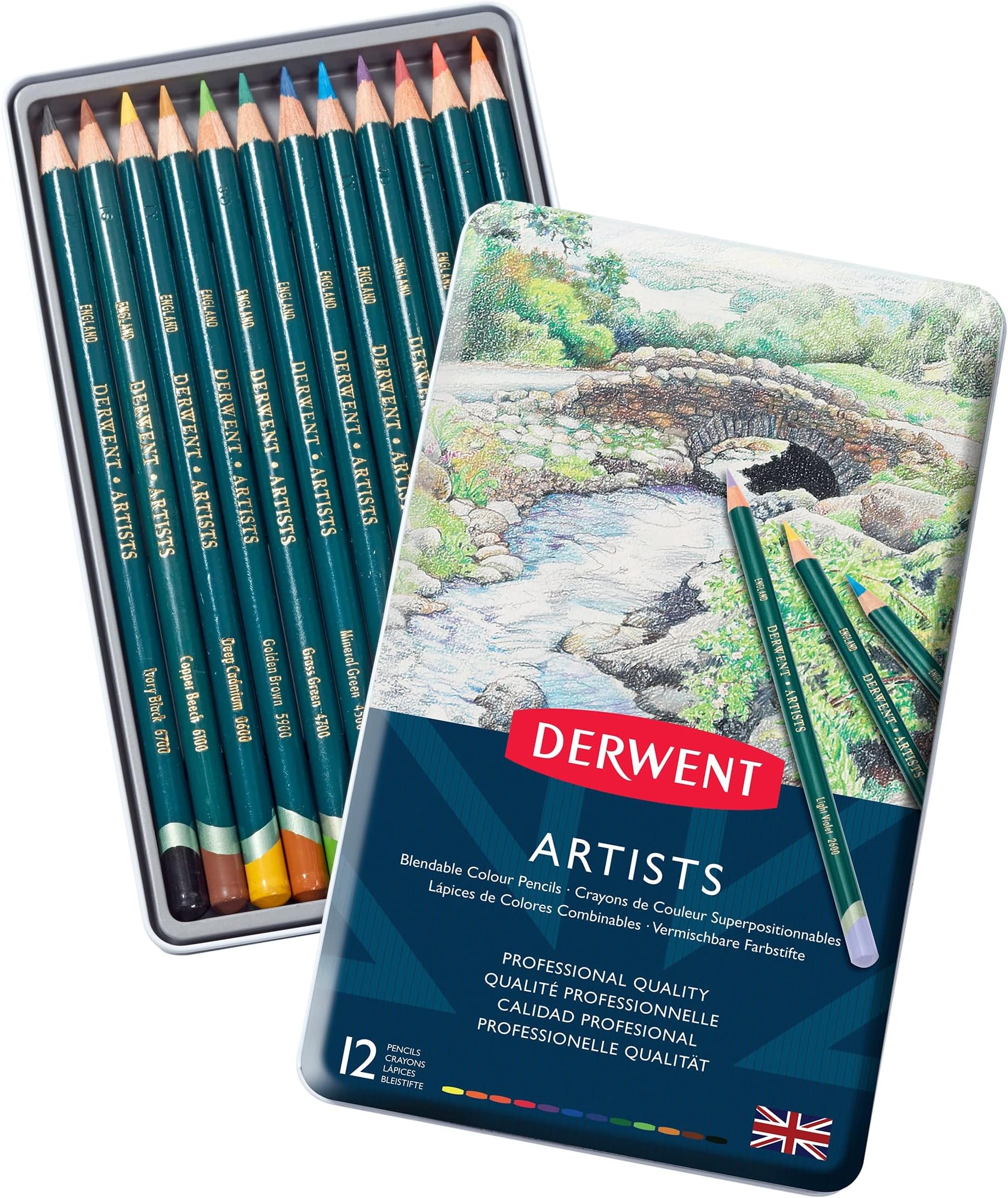 Derwent Artists Set di 72 Matite Colorate per Disegnare e Scrivere ...