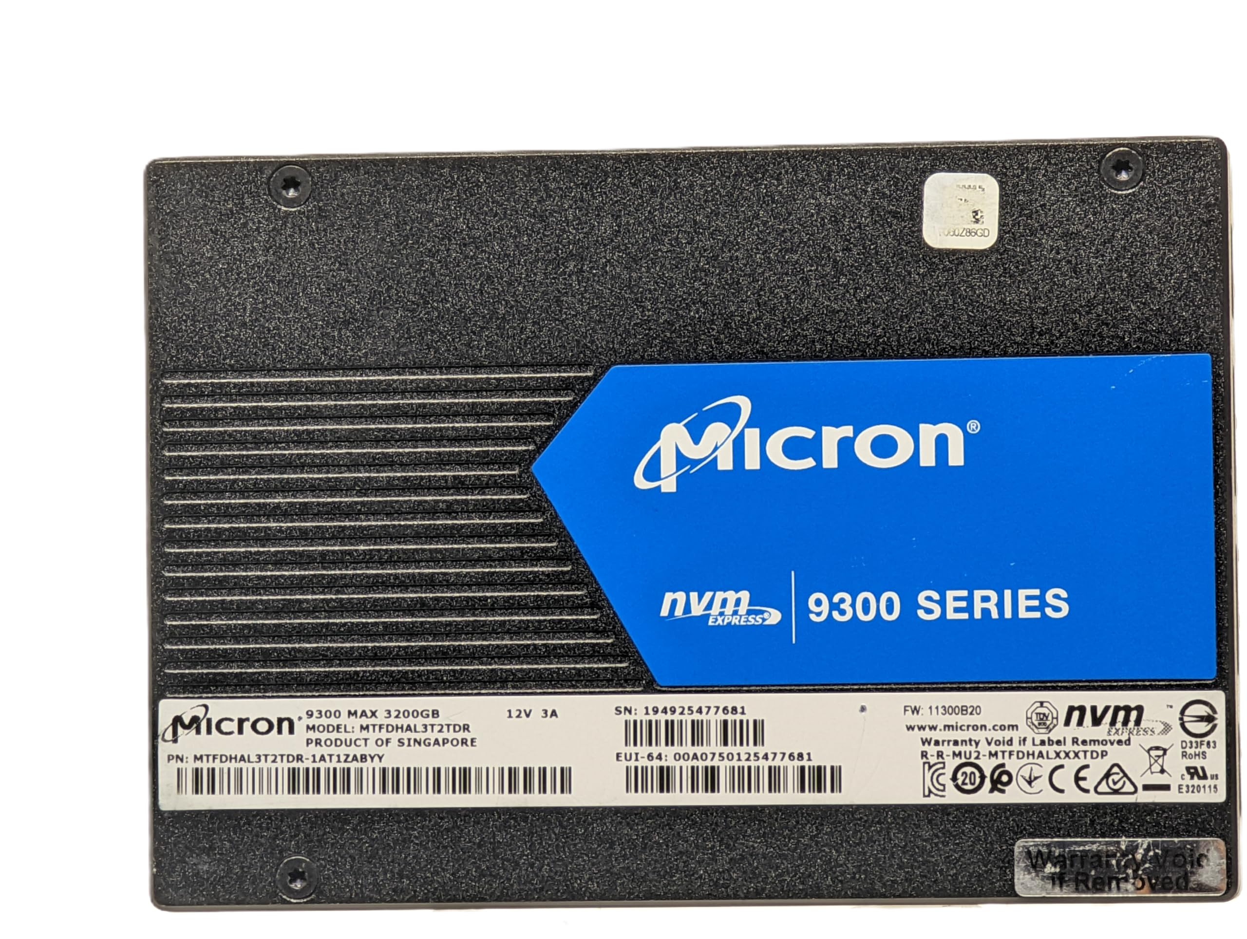 Amazon.com: Micron 9300 Max 3.2TB NVMe U.2 Enterprise Solid State Drive ...