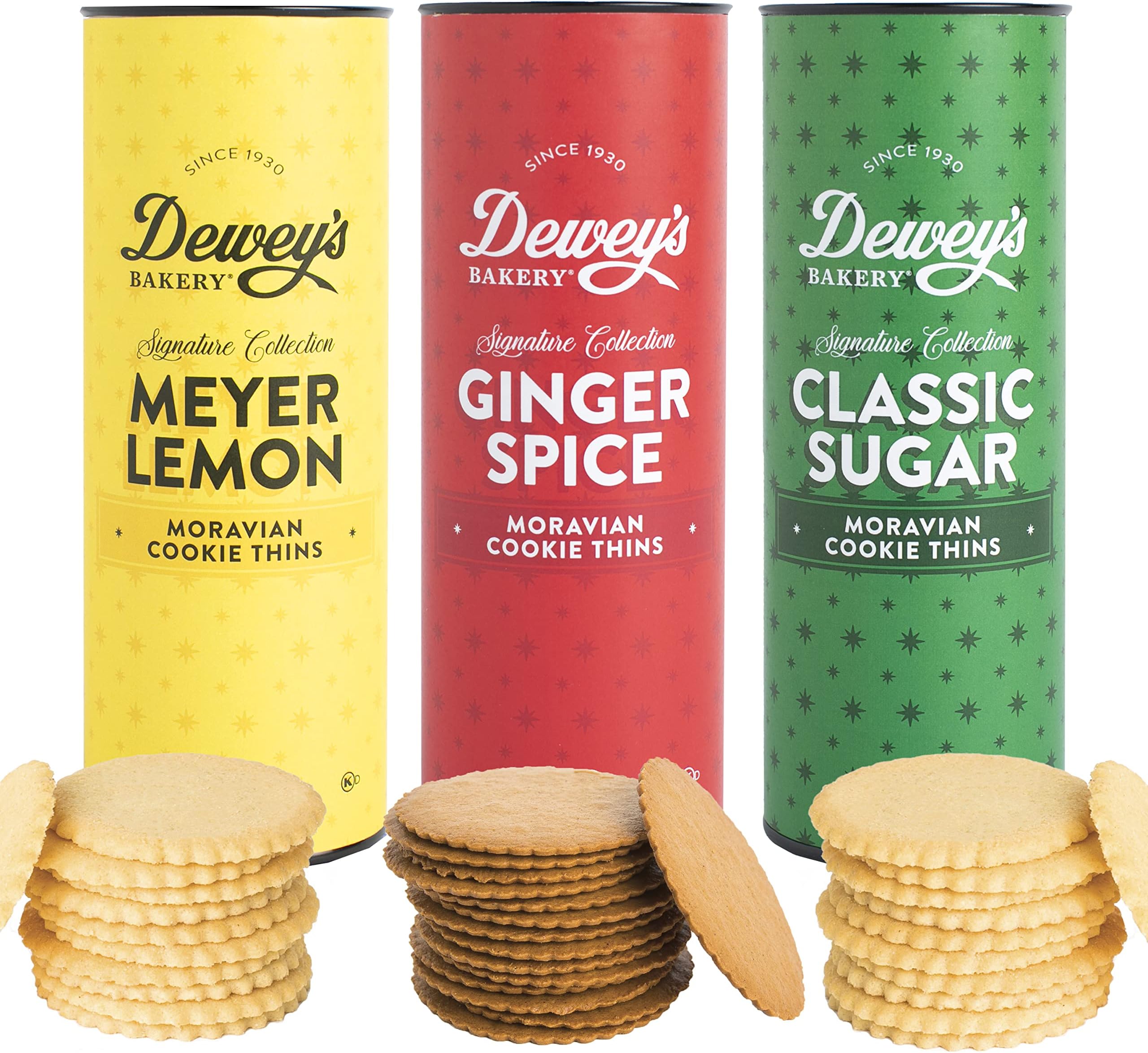 Amazon.com: Moravian Cookie Gift Tube Collection by Dewey's Bakery ...