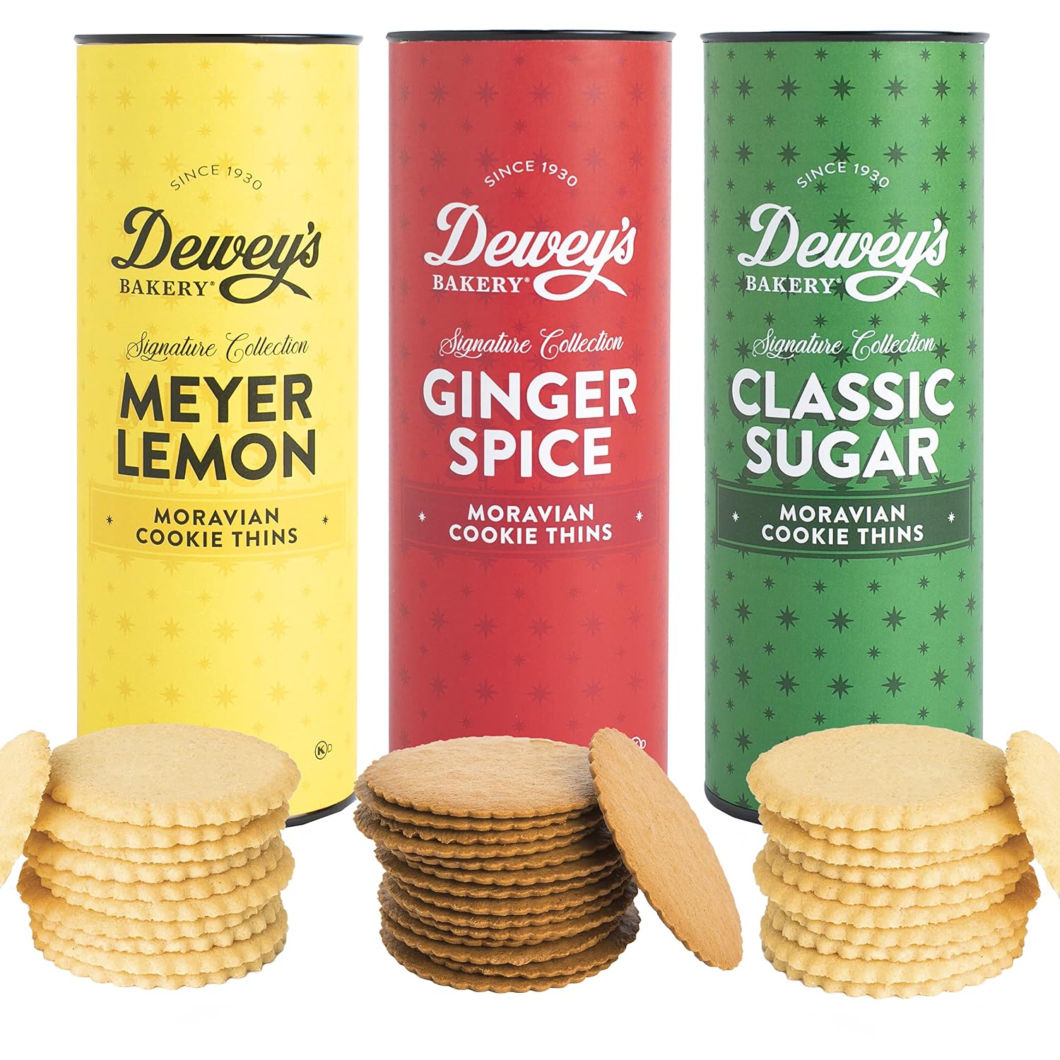 Amazon.com: Moravian Cookie Gift Tube Collection by Dewey's Bakery ...