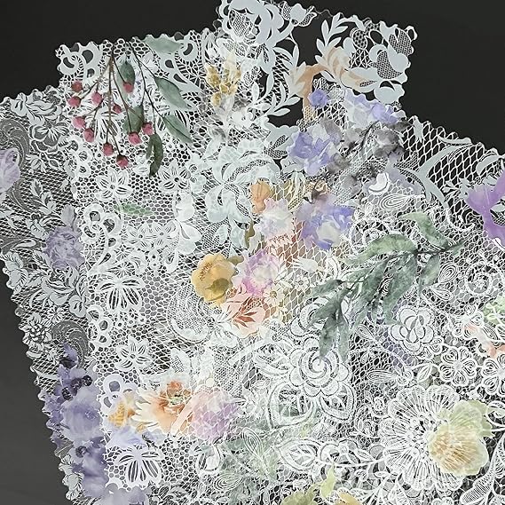 Amazon.com: CTNUOBEE 60PCS Lace Scrapbook Supplies Set, Decorative ...