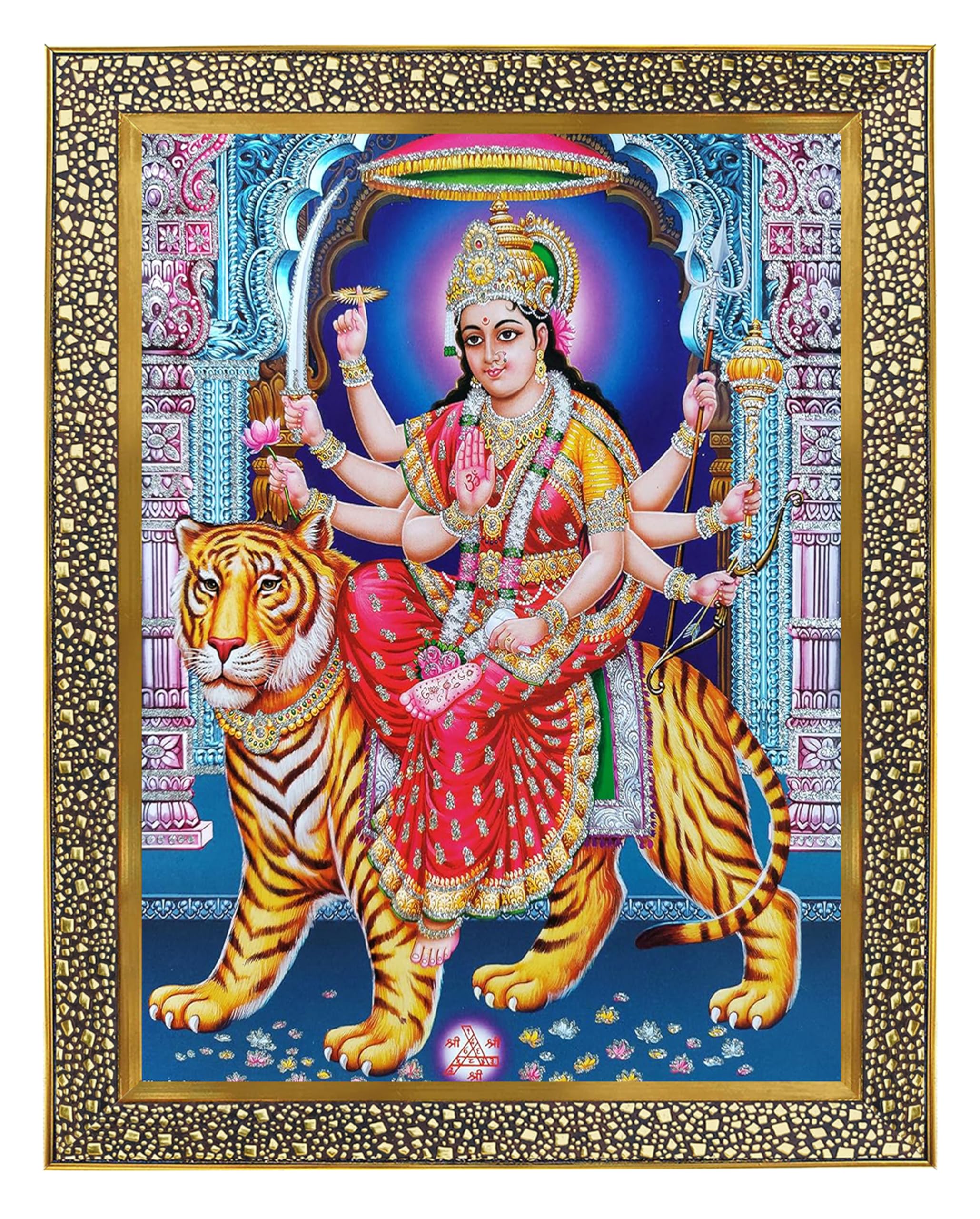 Koshtak Durga Maa Ambe Sherawali Ji On Tiger With Yantra | Desertcart ...