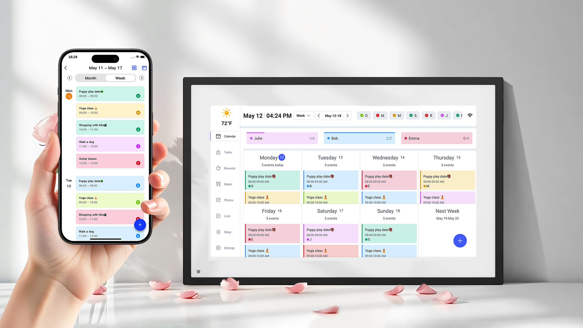 10.1 Touchscreen Calendar 10.1" Smart Digital Calendar 2025-2026 - WiFi ...