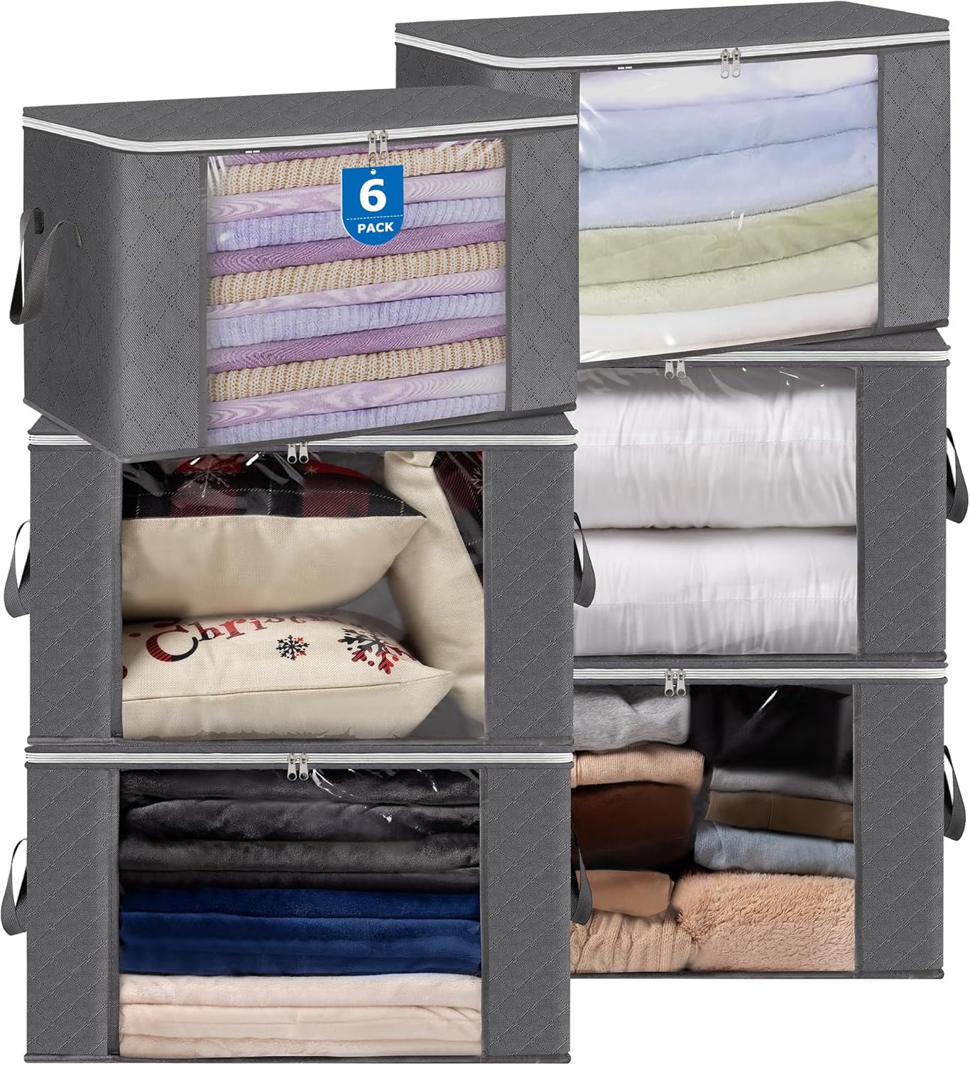 Amazon.com: NexaGrove's 6 pack storage organizer for Bedroom - Large ...