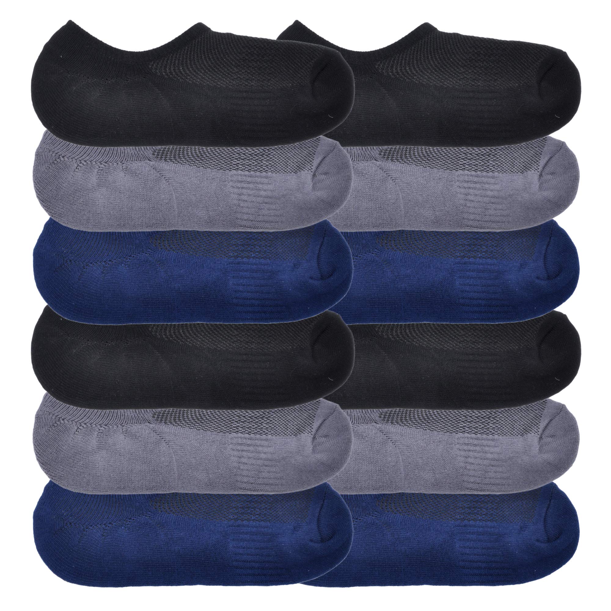 Amazon.com: Angelina Cotton Blend No-Show Socks With Non-Slip Silicon ...