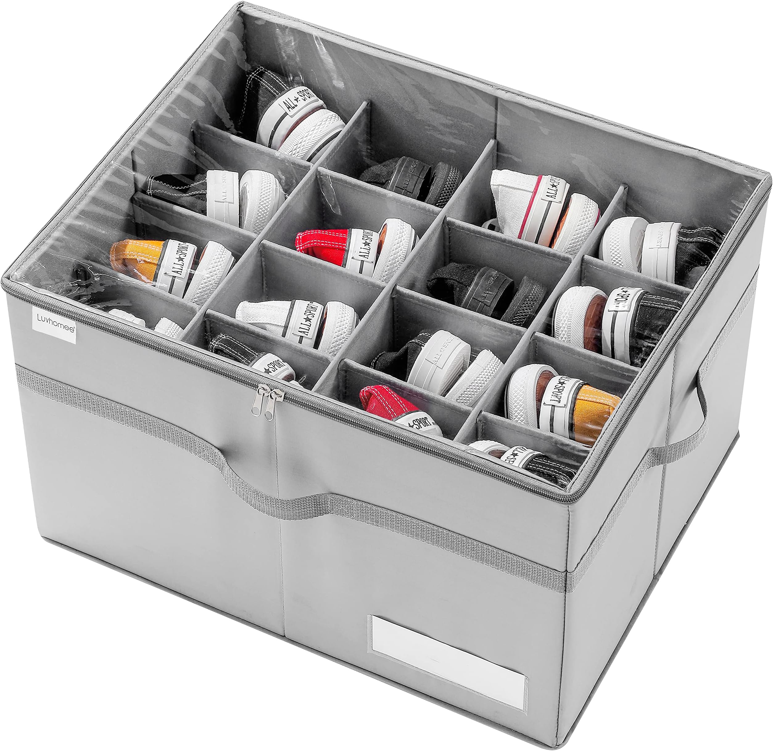 Amazon.com: Shoe Storage Organizer for Closet Fits 16 Pairs, Large Shoe ...