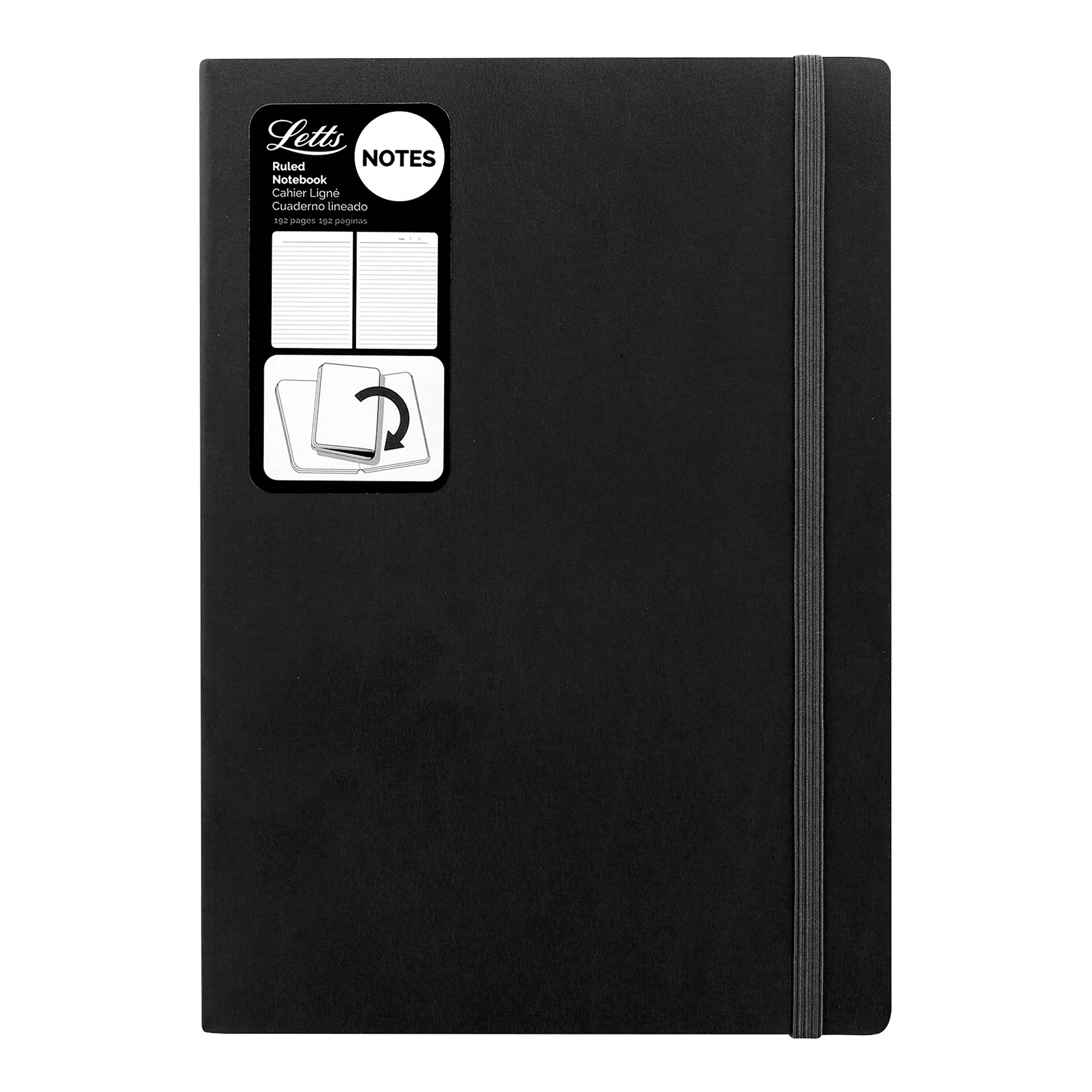 Amazon.com : Letts Noteletts Edge Notebook, Large, Ruled, Black, 8.5 x ...