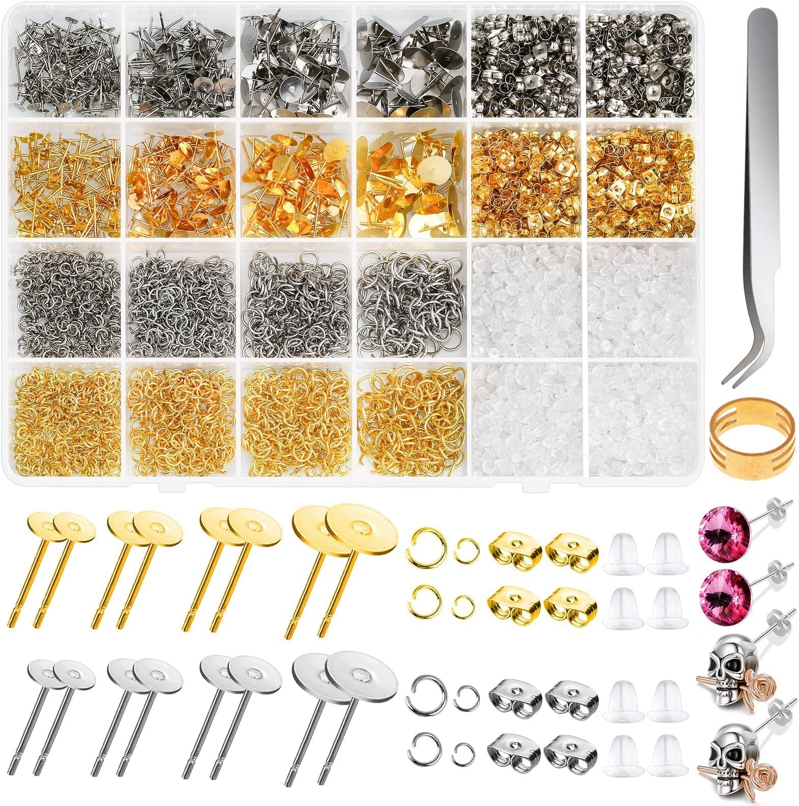 Amazon.com: anezus Jewelry Glue with Earring Posts for Jewelry Making ...
