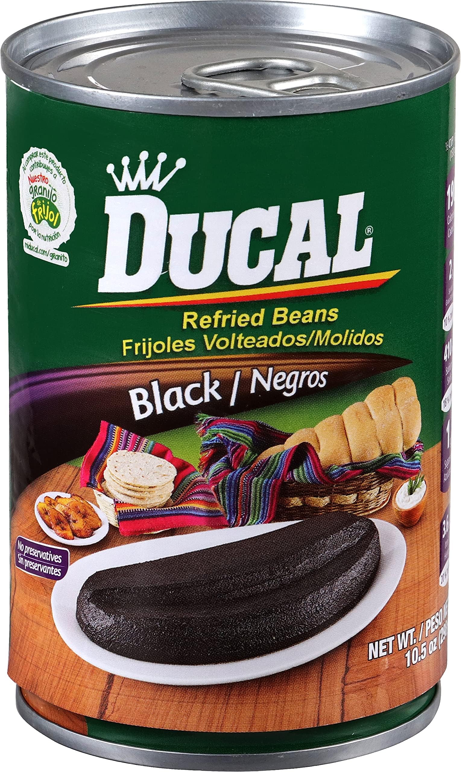 Amazon.com : Goya Ducal Refried Black Beans, 29 Oz, Pack of 12,1.81 ...