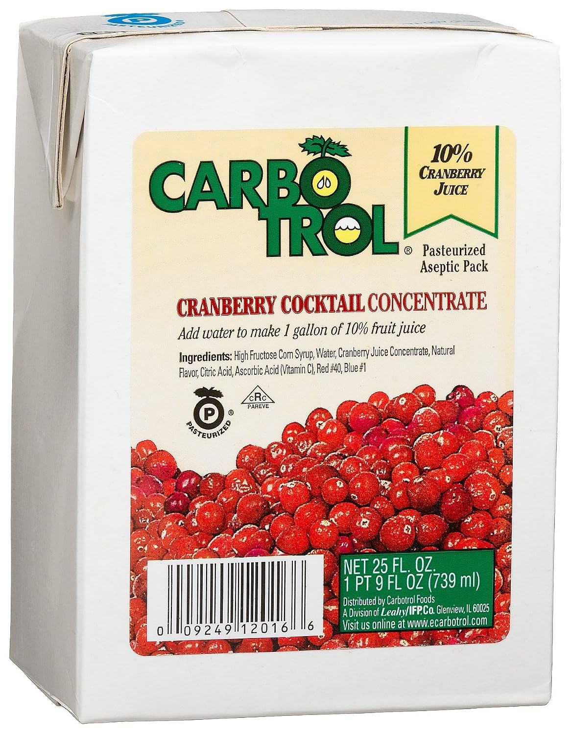 Amazon.com: Carbotrol 100% Juice Concentrate, Cranberry, 25-Ounce ...