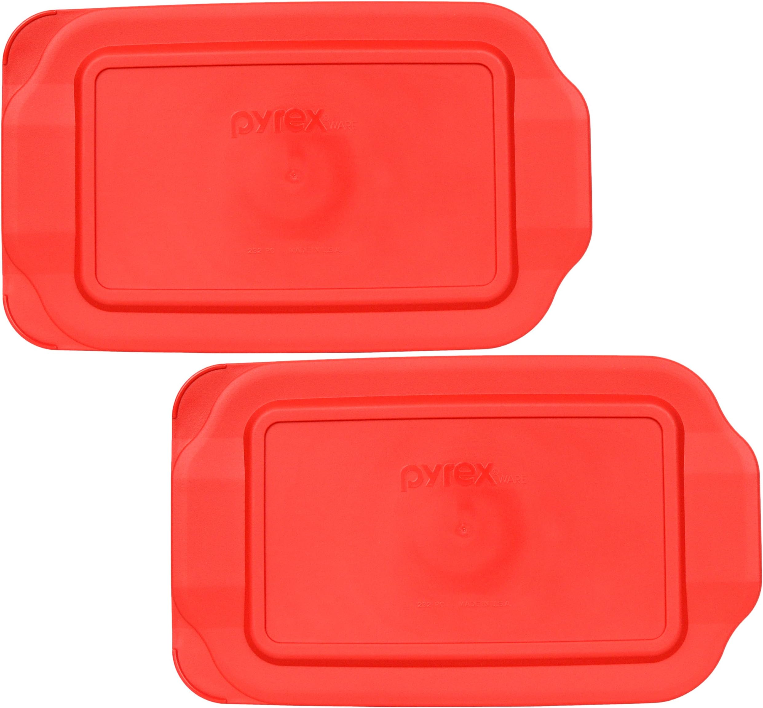 Amazon.com: Pyrex 232-PC 2qt Red Storage Replacement Lid Cover - 2-Pack ...