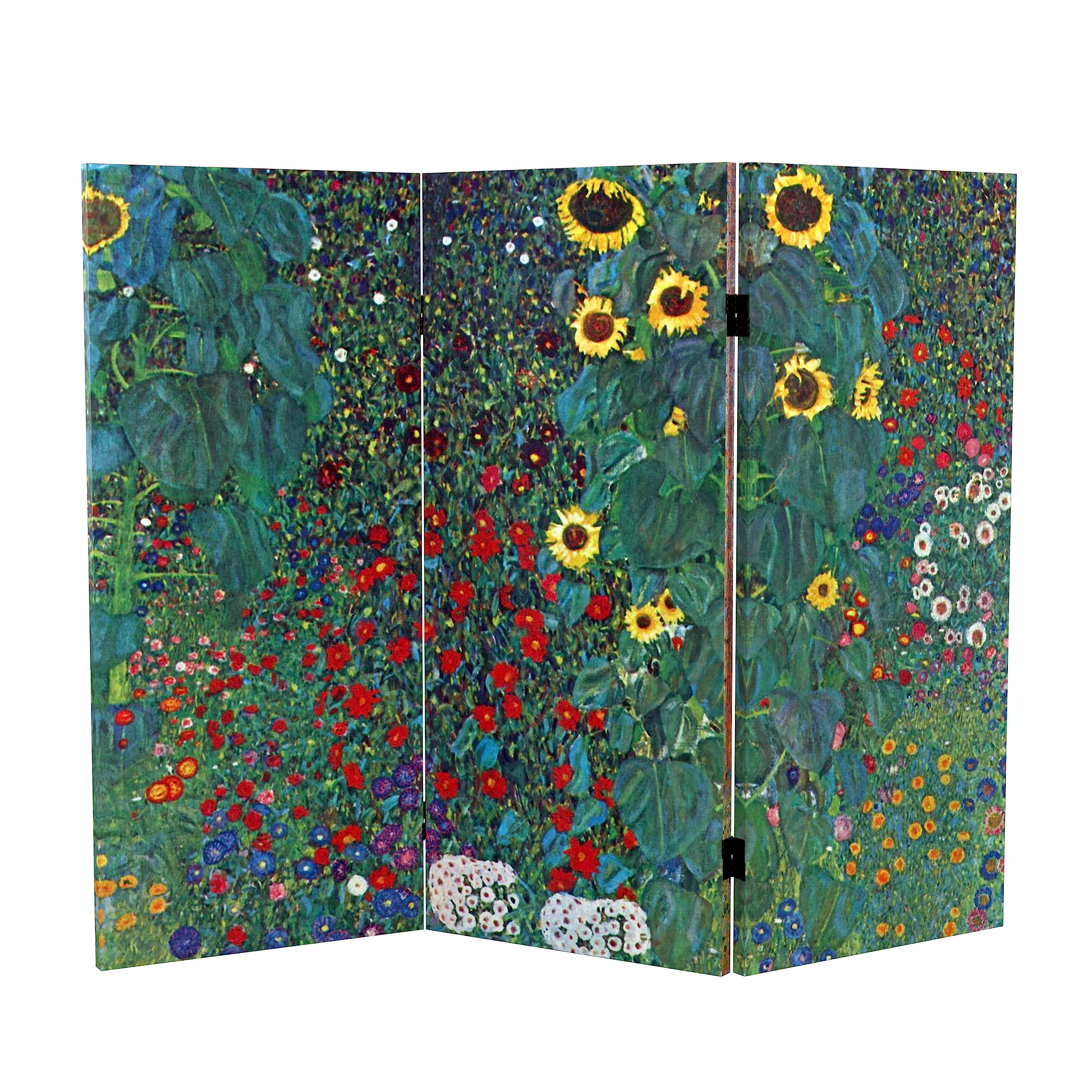 Red Lantern Double Sided Works of Klimt Room Divider - Tannenwald/Farm ...