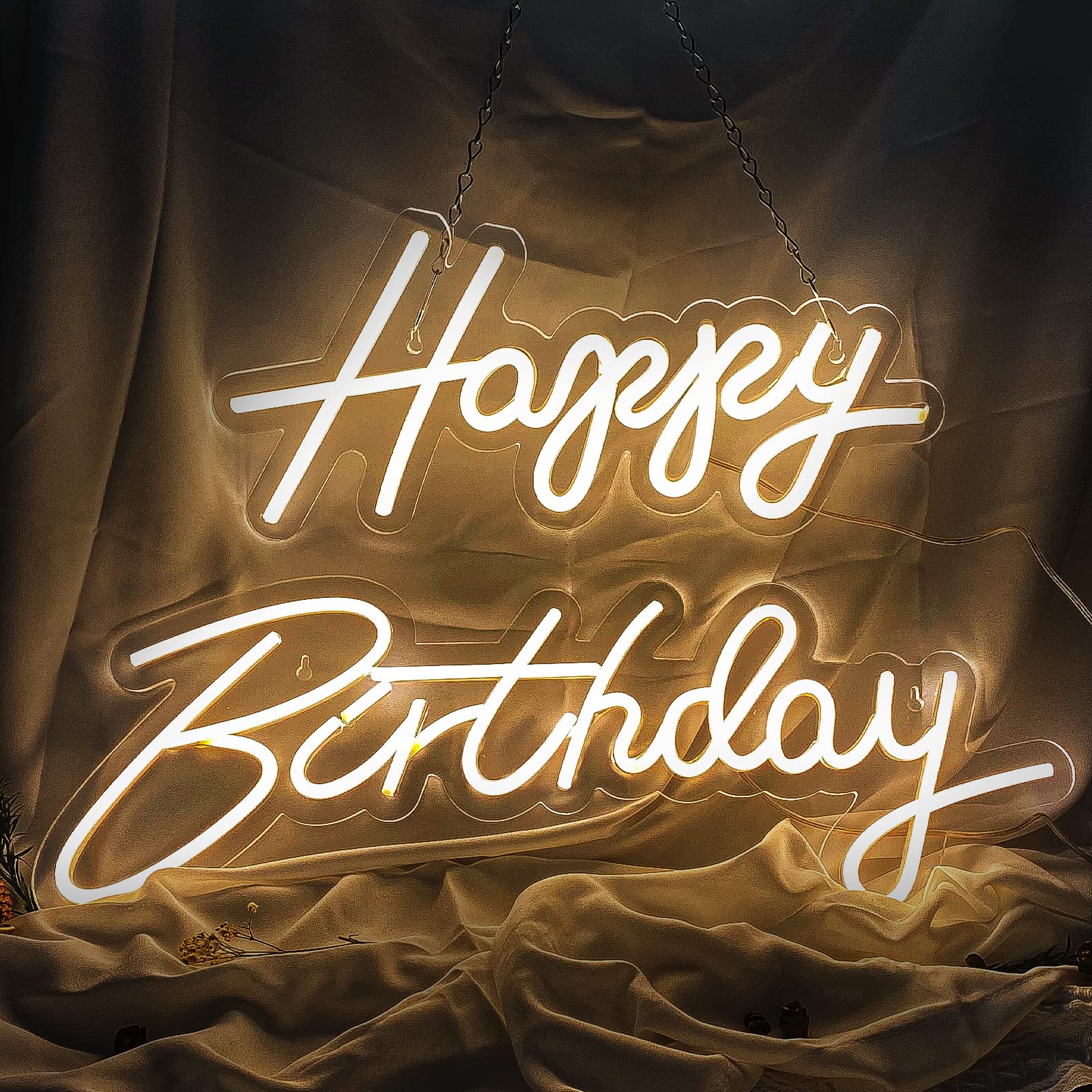 Buy IKENIUP Happy Birthday Neon Sign | Dimmable Large Neon Signs | Neon ...