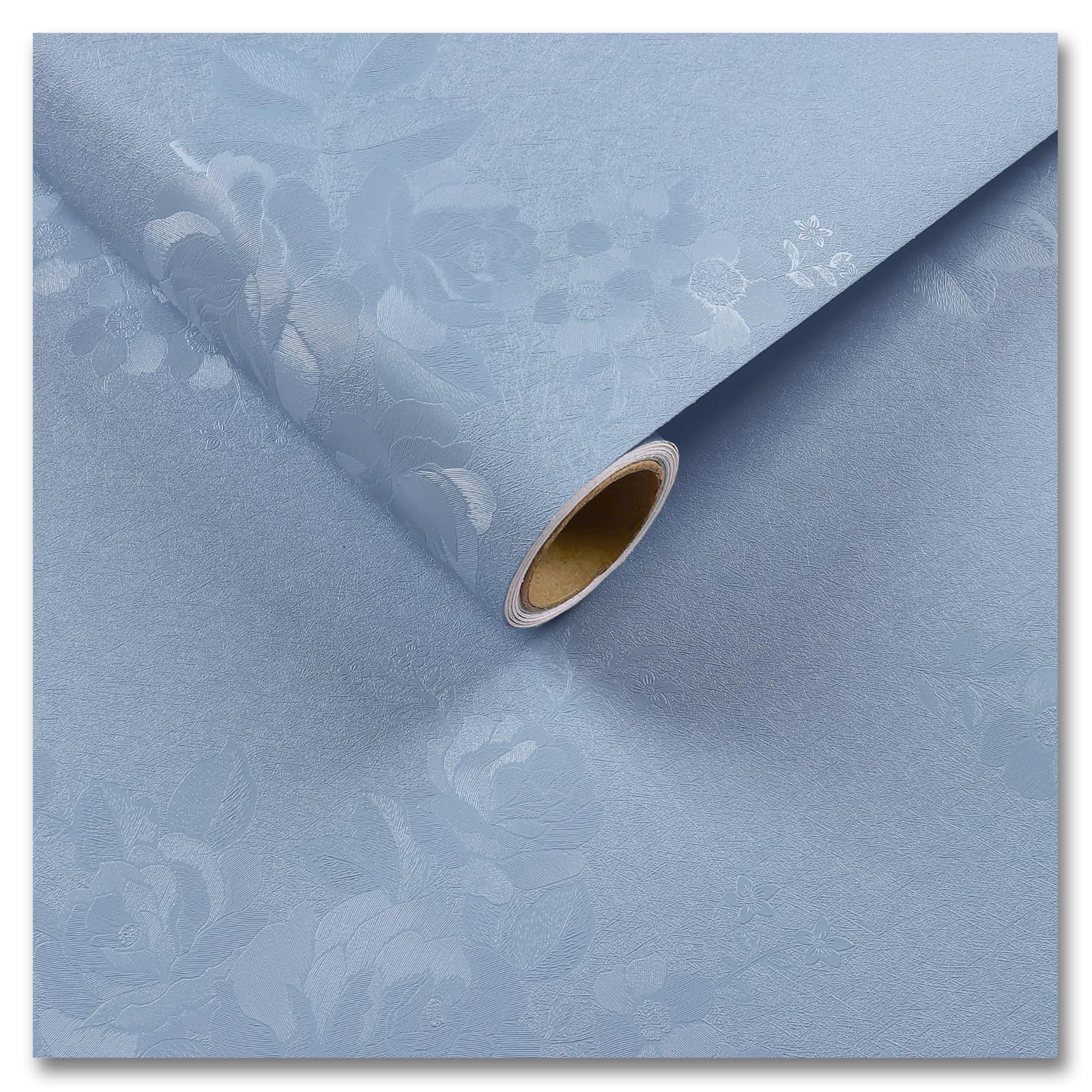 Papel Tapiz Con Patrón De Brillo Azul Claro Cortinas Azules En El