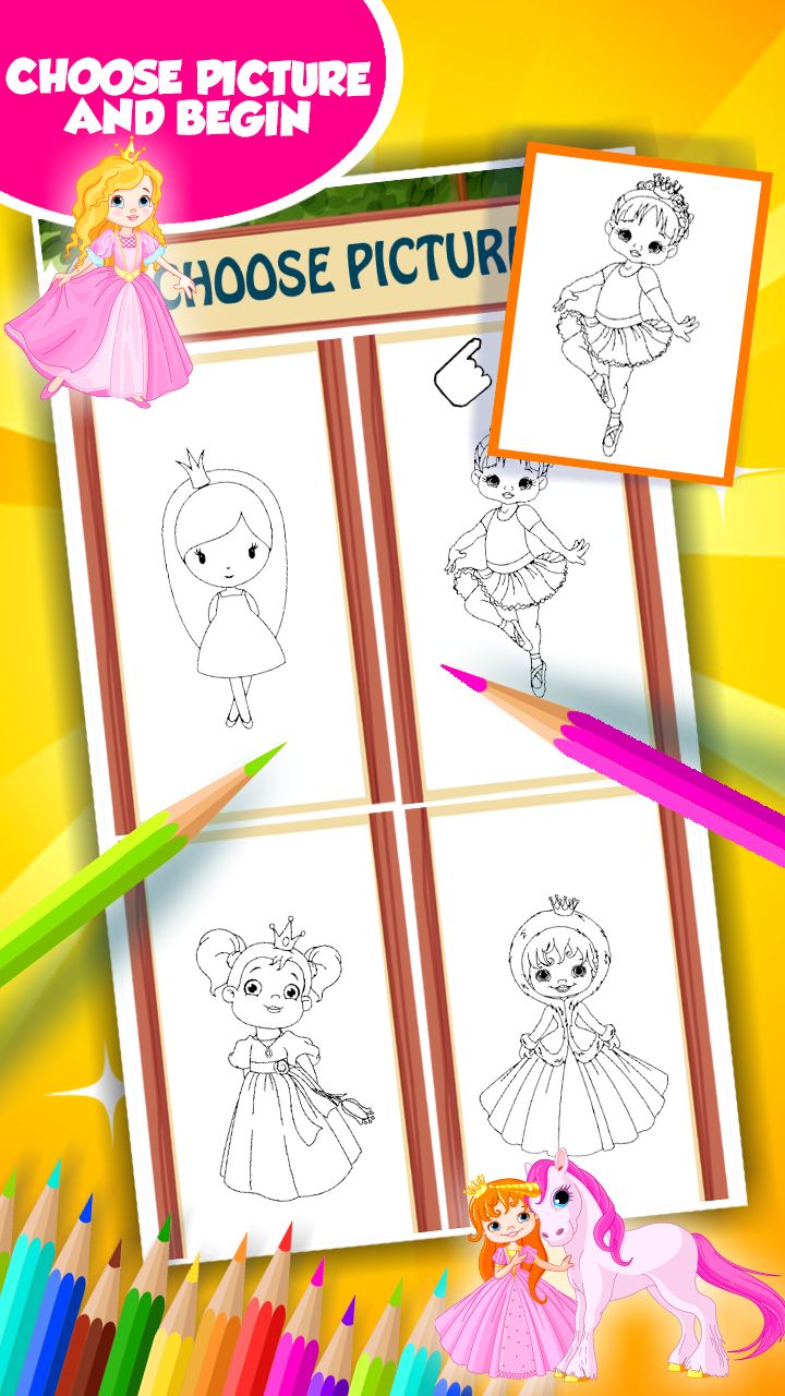 Little Princess Coloring Book - App on Amazon Appstore