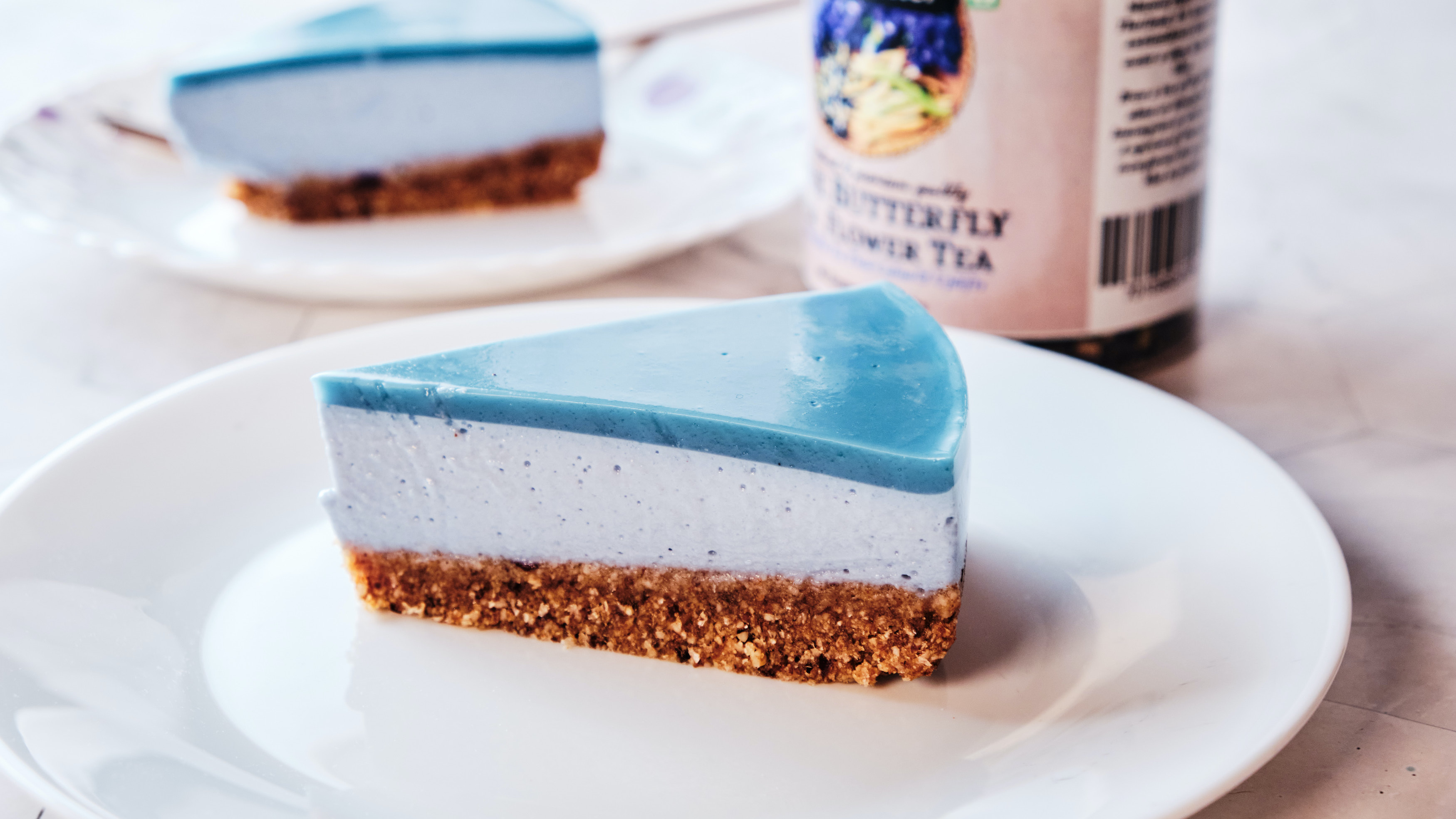 Blue Butterfly Pea Cheesecake