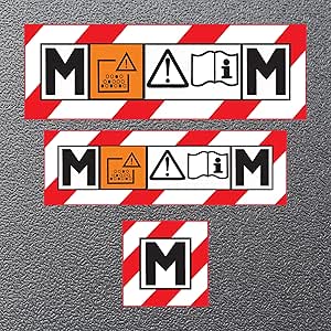 3X M Class Replacement Stickers Laminated, for Vacuum Hover Extractor ...