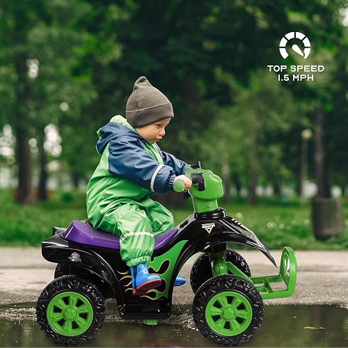 Monster Jam ATV Quad de 6 V para niños, juguete potente y seguro con ...