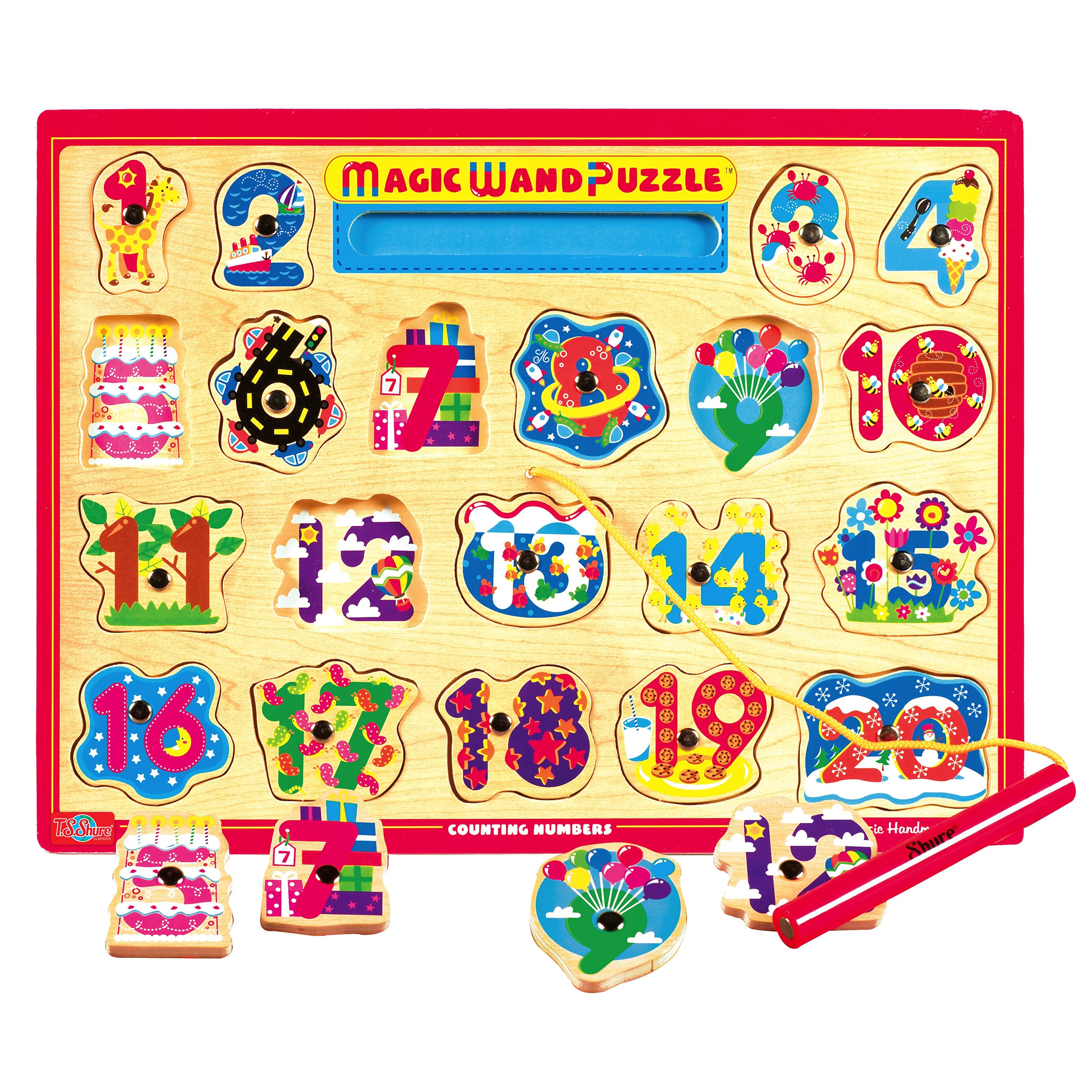 Bendon TS Shure Numbers Counting Educational Magic Wand Magnetic Puzzle ...