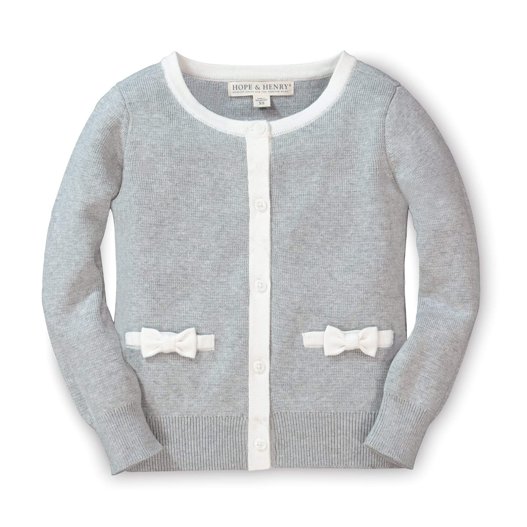 Amazon.com: Hope & Henry Girls' Long Sleeve Bow Detail Cardigan Sweater ...