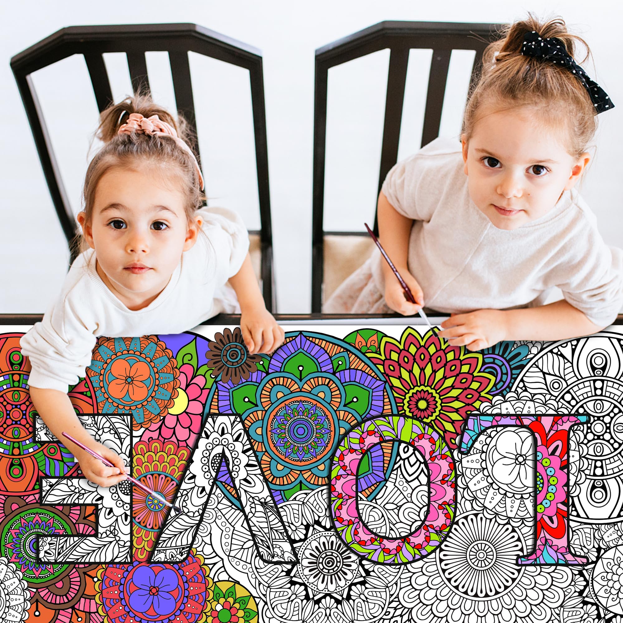 Snapklik.com : Jumbo Mandala Coloring Poster Giant Love 55.1 X 23.6 ...