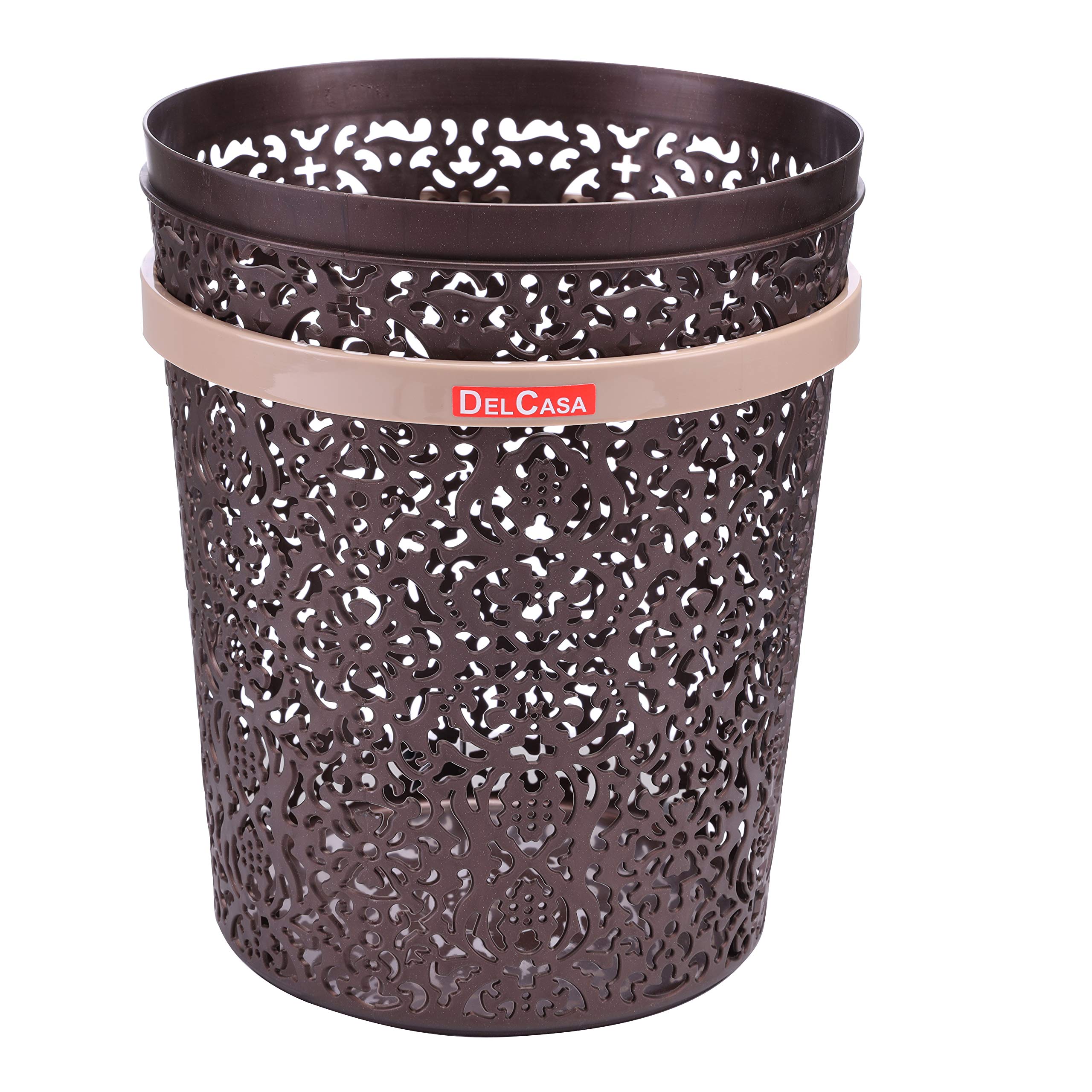 Buy Delcasa DC1514 Dustbin Portable Lightweight Circular Wastebasket T ...