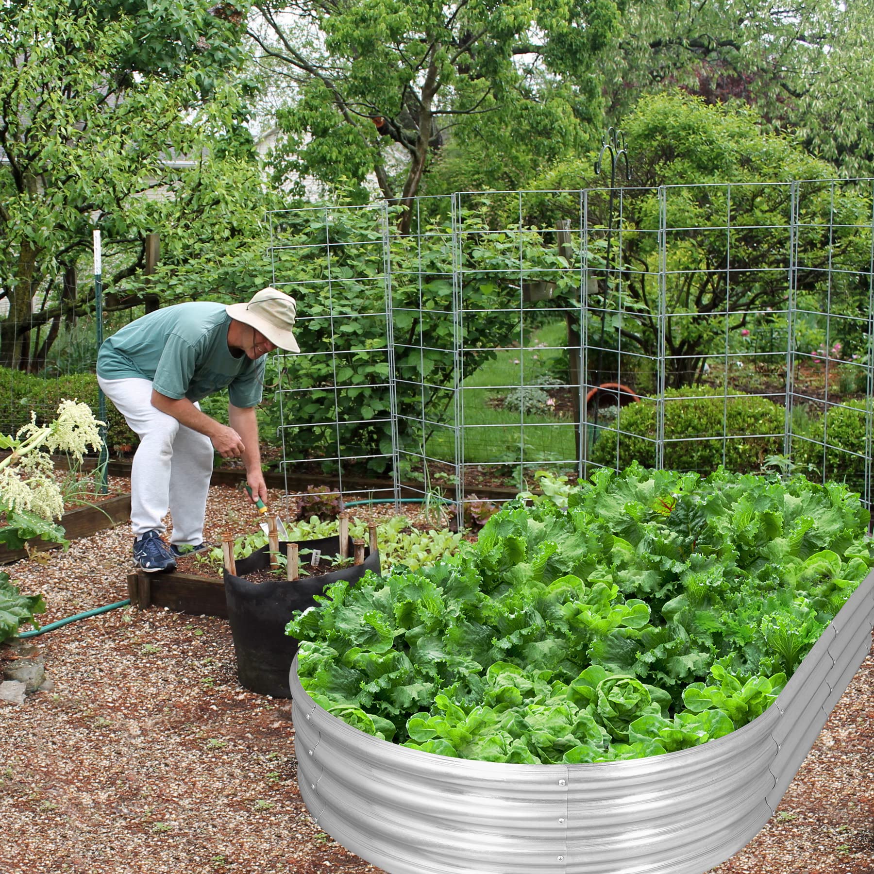 Snapklik.com : Galvanized Raised Garden Bed Outdoor, 421 FT Metal ...