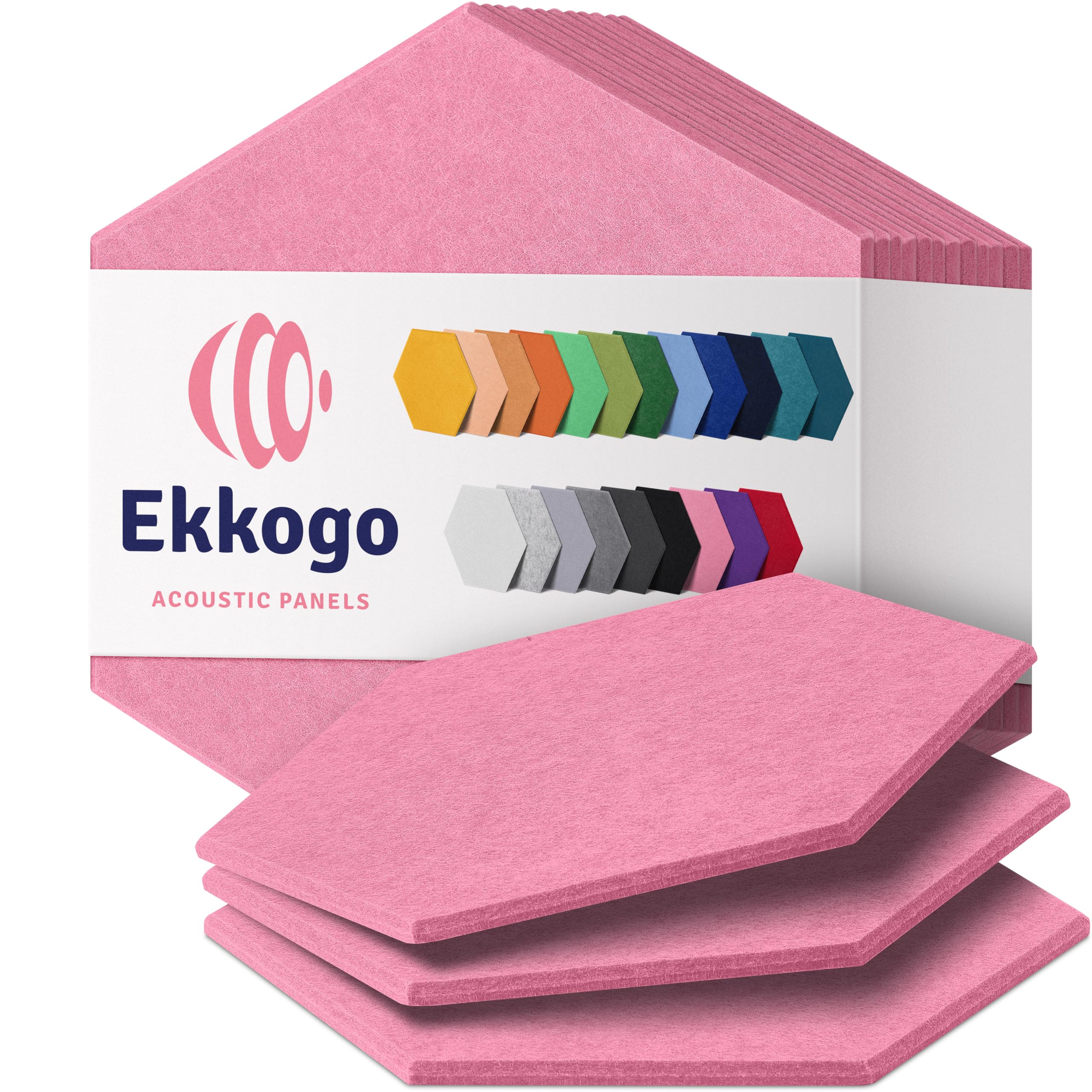 Amazon.com: Ekkogo Acoustic Panels 12-Pack Soundproof Wall Panels 12 ...