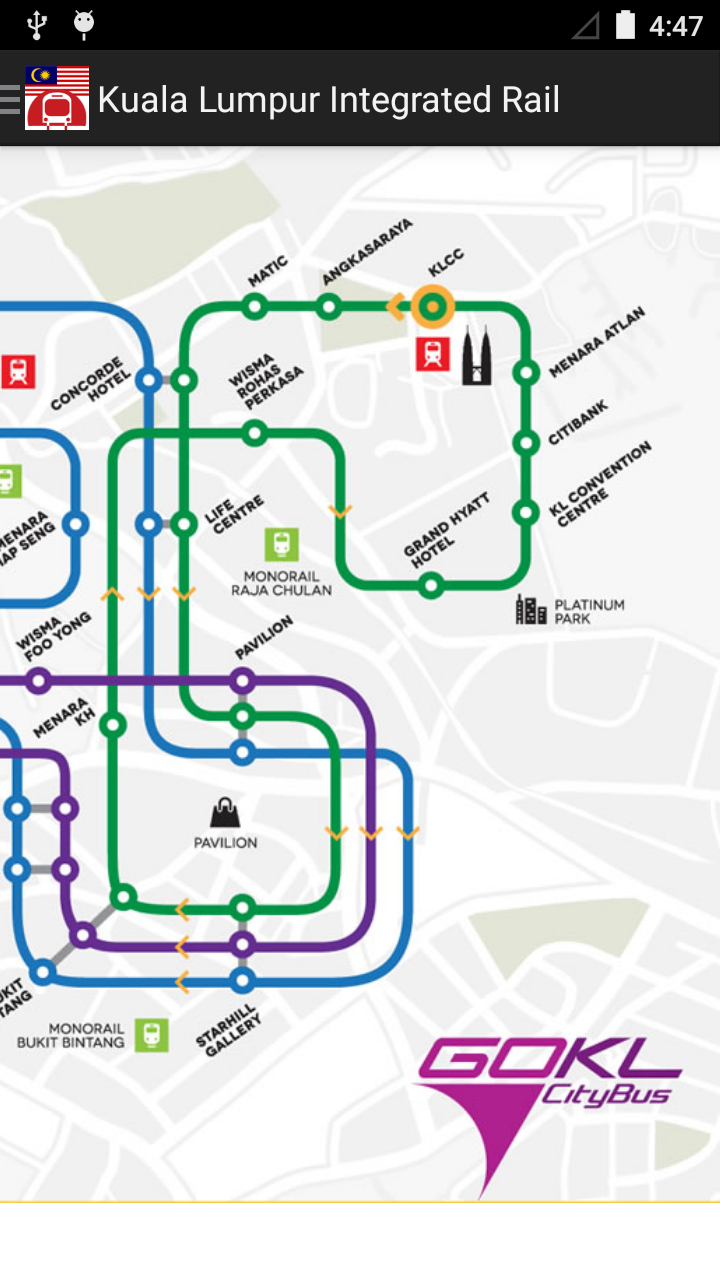 Kuala Lumpur Monorail Map