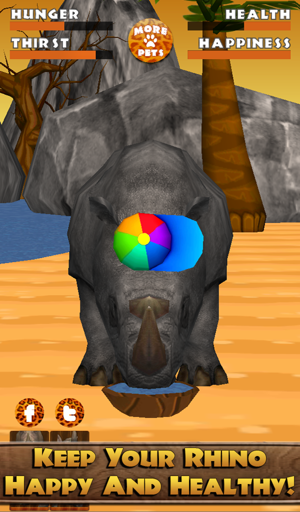 Virtual Pet Rhinoceros - App on the Amazon Appstore