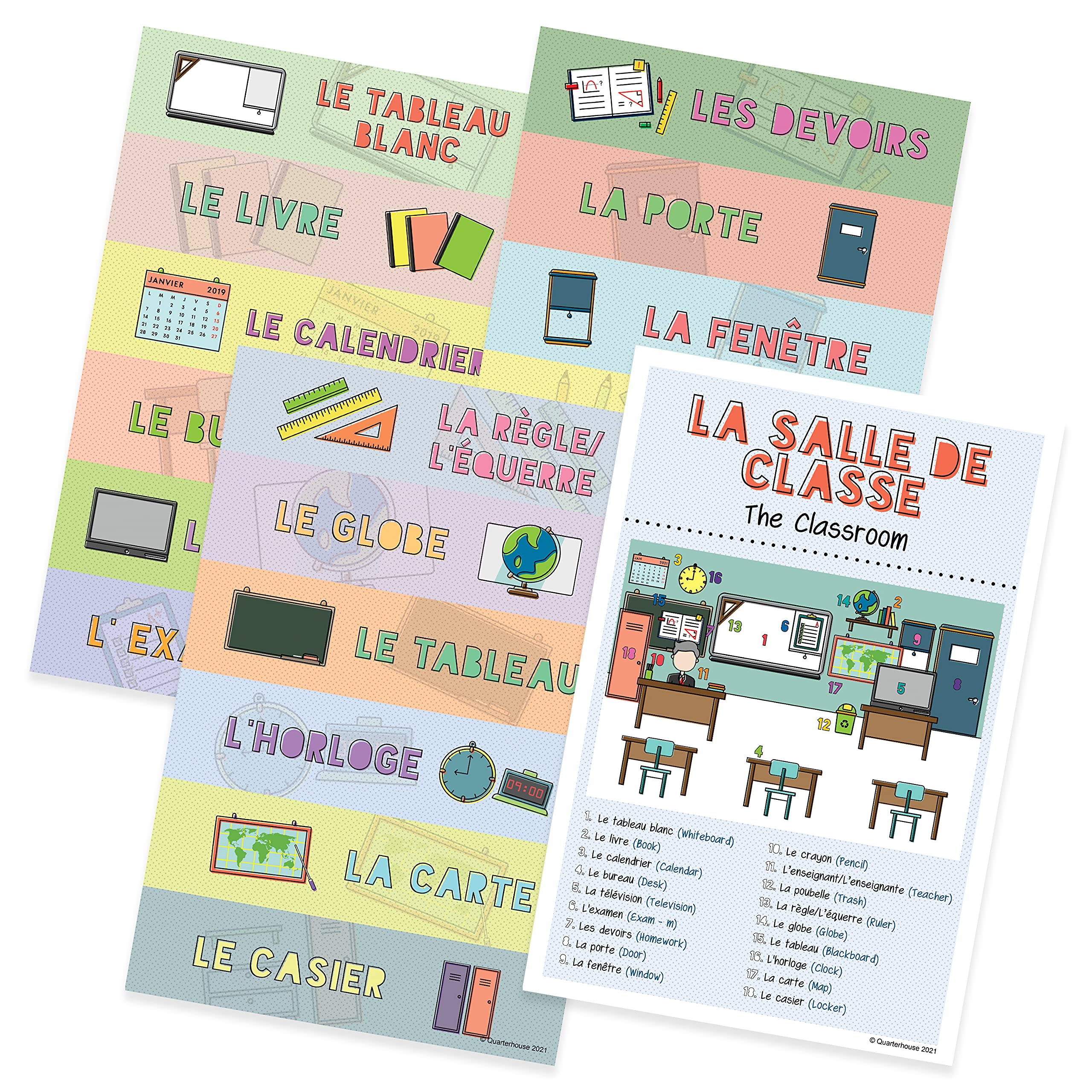 Buy Quarterhouse Common Classroom Items (French) Set, French - ESL ...