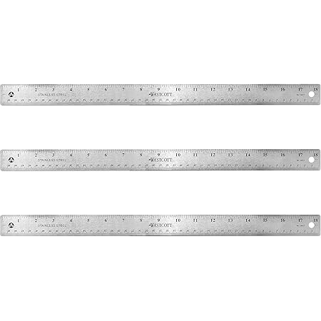 Amazon.com: Ruler Metal Straight Edge Ruler Stainless Steel Ruler 6 ...