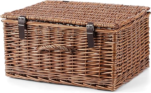 Natural Dyed Wicker Hampers with Lid Perfect for Gift Hampers Shelf ...