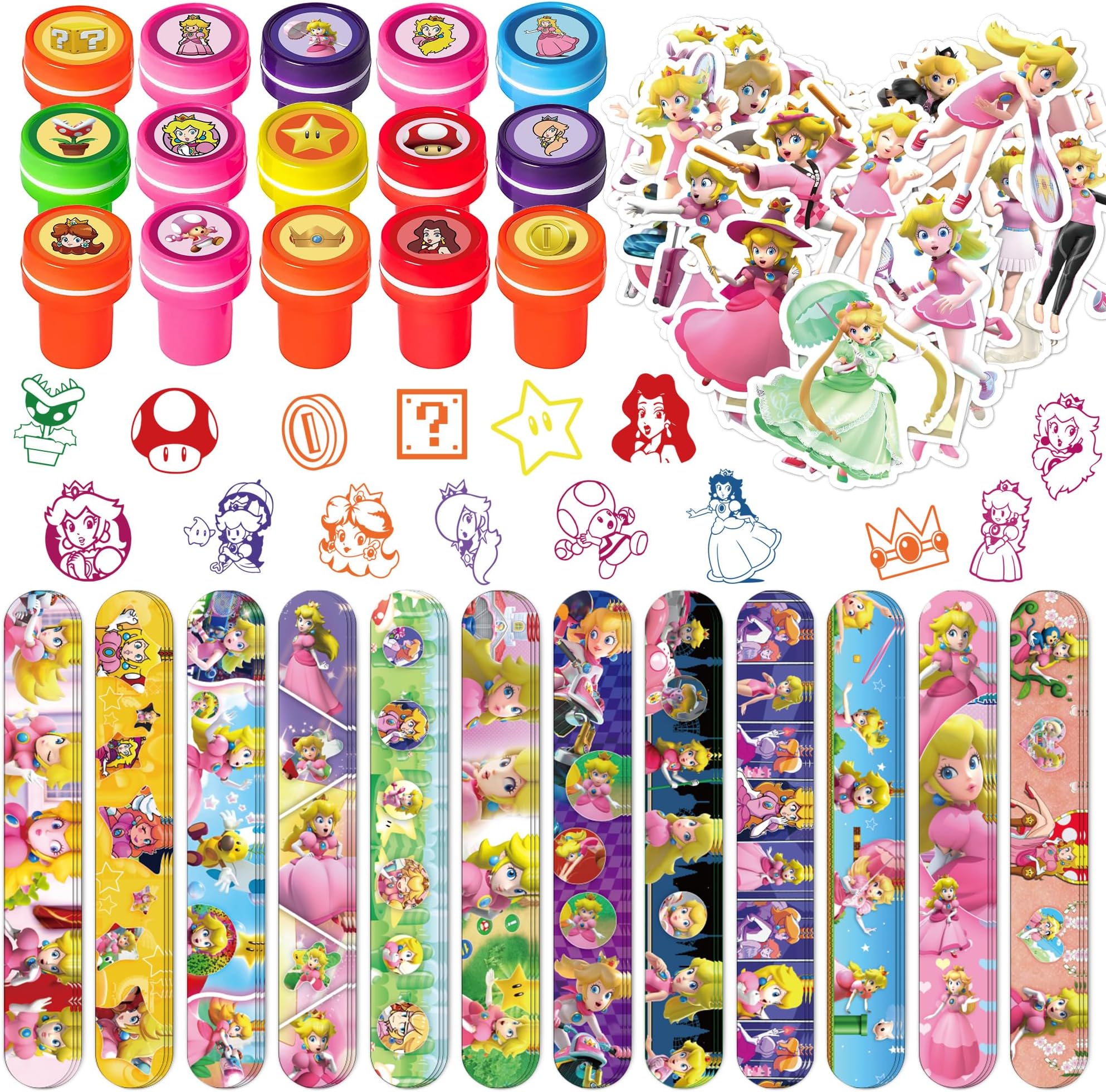 Amazon.com: 120pcs Princess Peach Stickers, Princess Peach Birthday ...