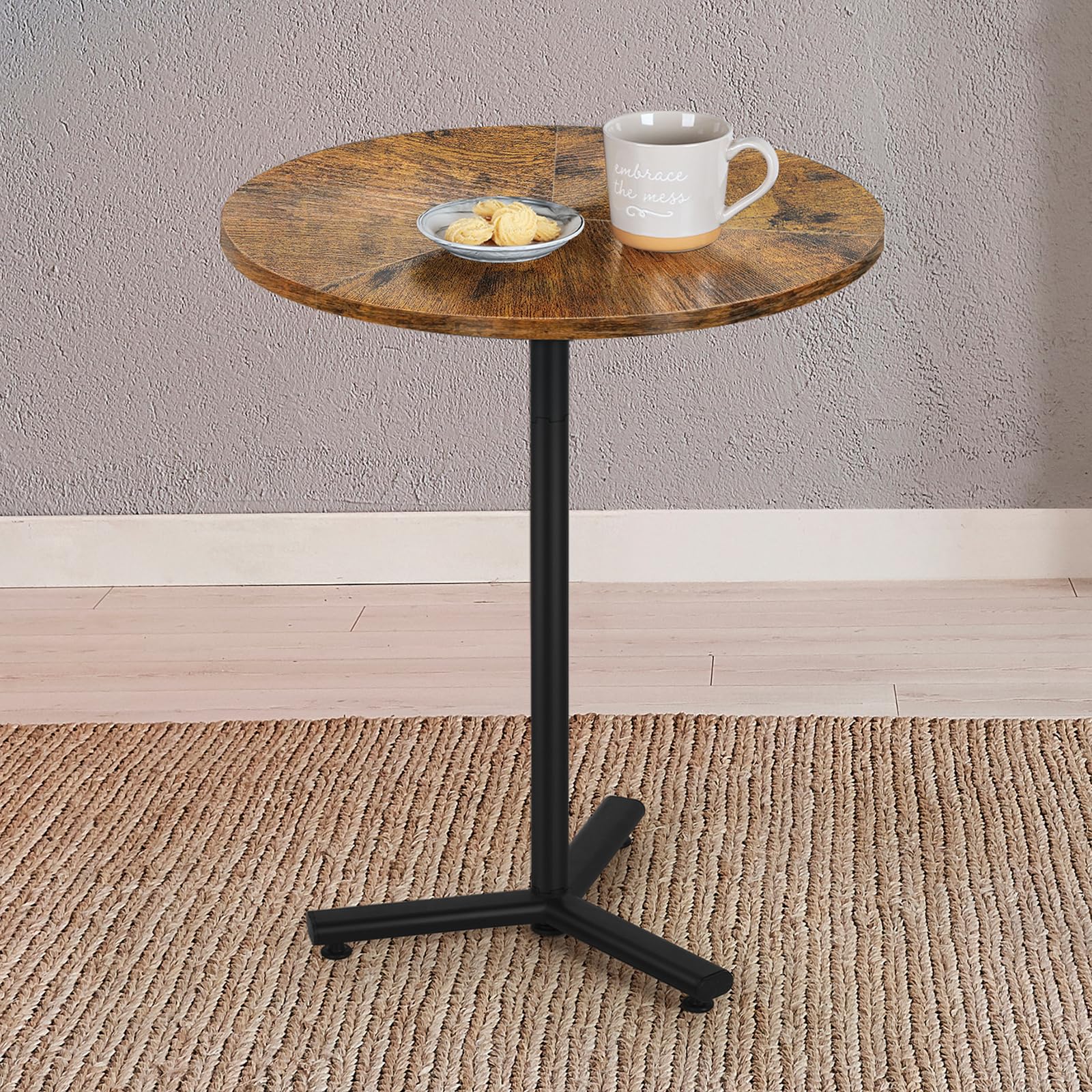 Amazon.com: Drink Tables for Small Spaces Modern Pedestal Table Round ...
