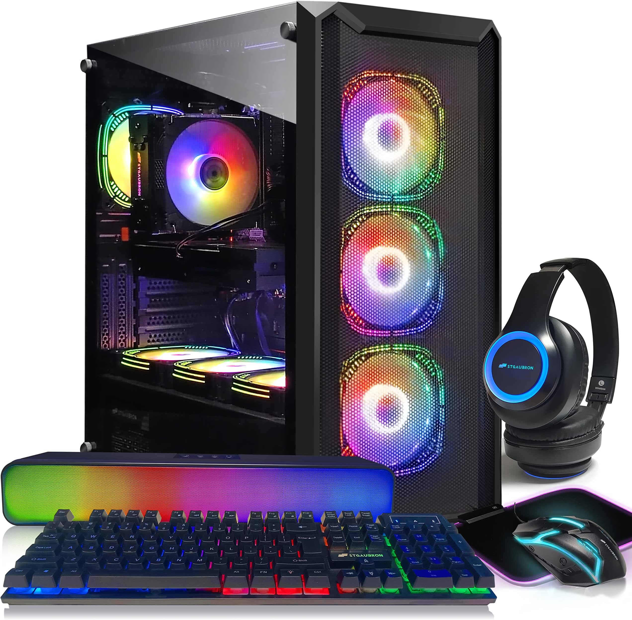 Amazon.com: STGAubron Gaming Desktop PC,Intel Core i7-11700F up to 4.9G ...