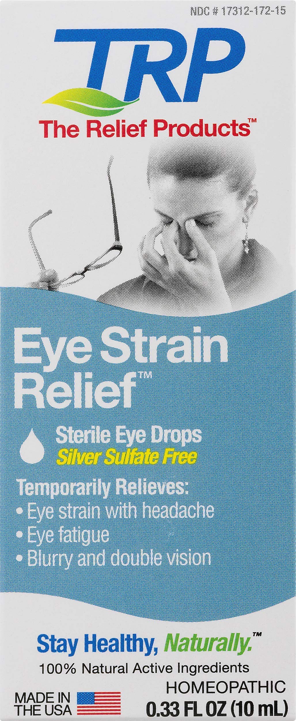 Relief Products Sterile Eye Strain Relief Eye Drops 0.33 Fl. Oz ...