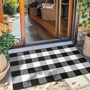 Amazon.com: Cotton Buffalo Plaid Rug Check Rugs Hand-Woven Indoor or ...